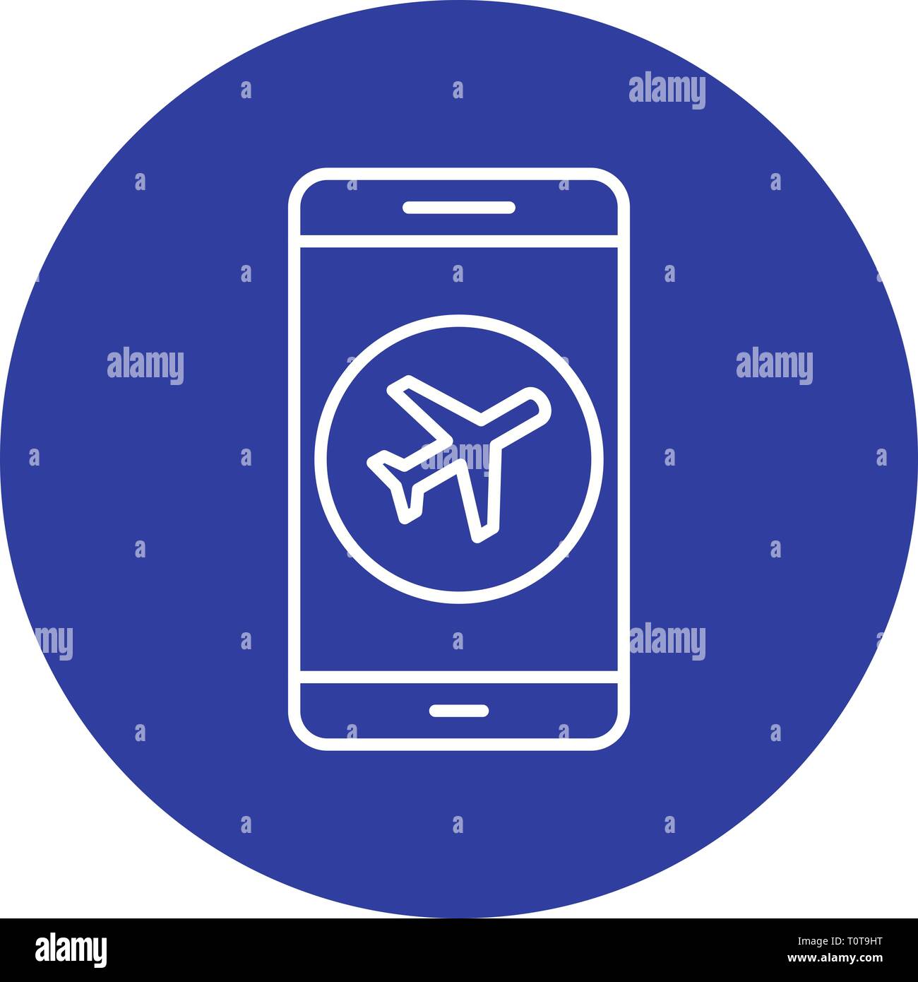 Illustration Airplane Mobile Application Icon Stock Photo - Alamy