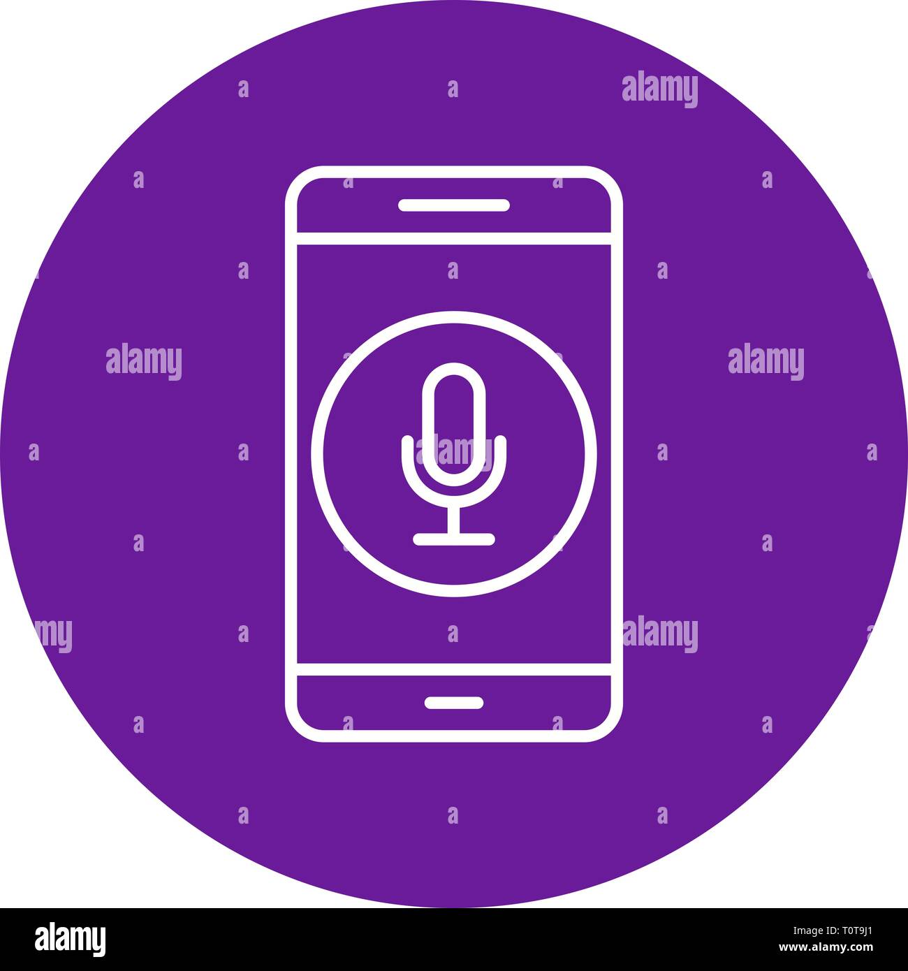 Illustration Microphone Mobile Application Icon Stock Photo - Alamy