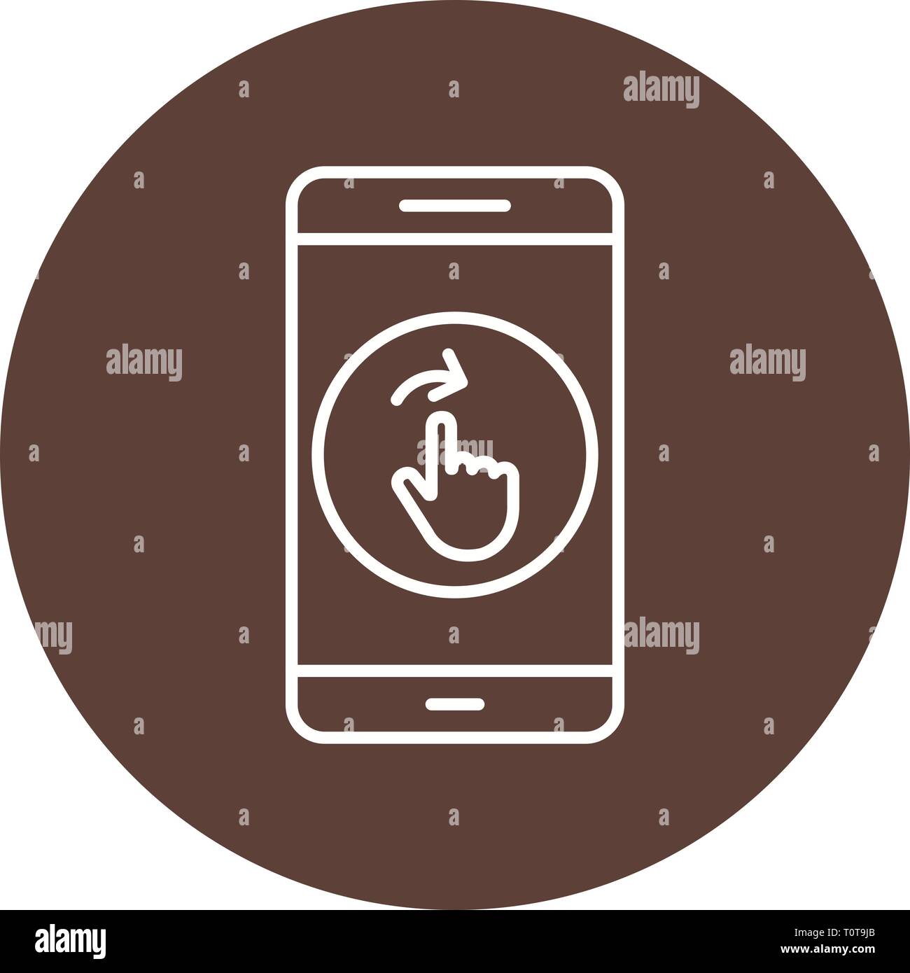 Illustration Swipe Mobile Application Icon Stock Photo - Alamy
