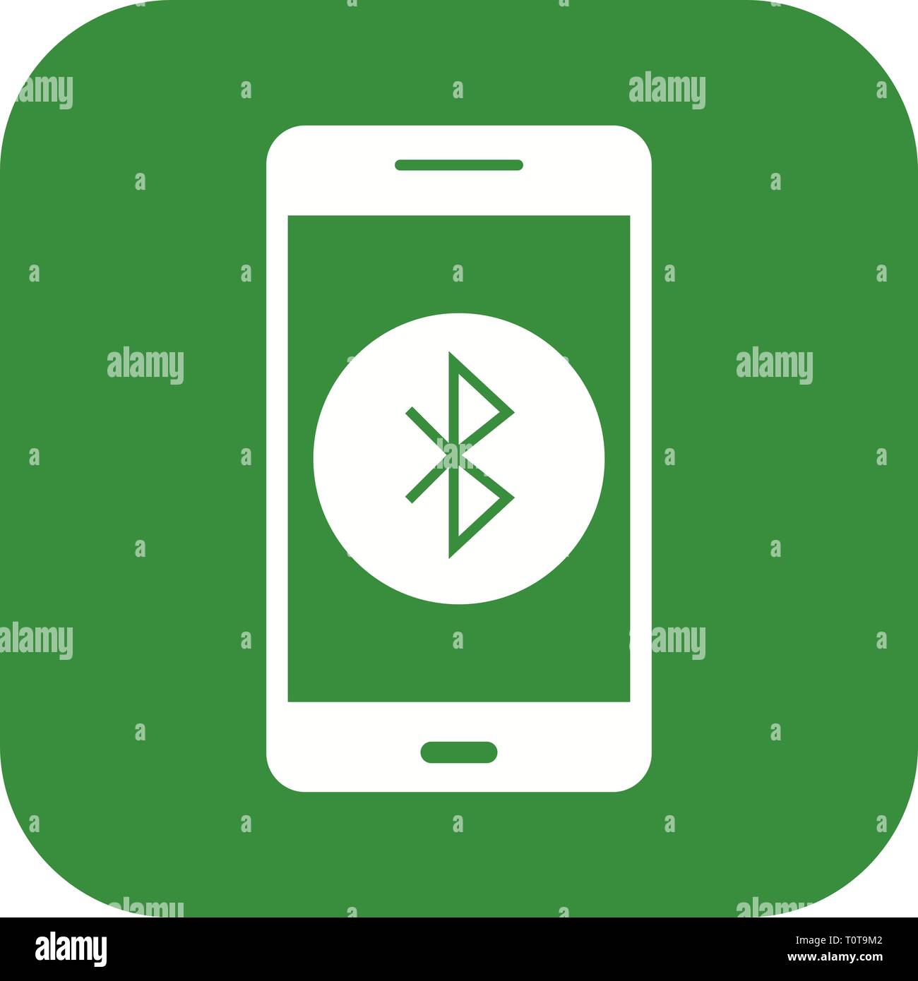 Illustration Bluetooth Mobile Application Icon Stock Photo - Alamy