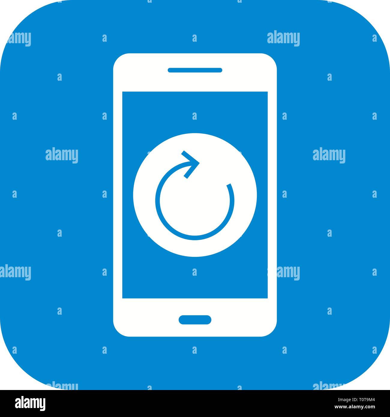 Illustration Reset Mobile Application Icon Stock Photo - Alamy