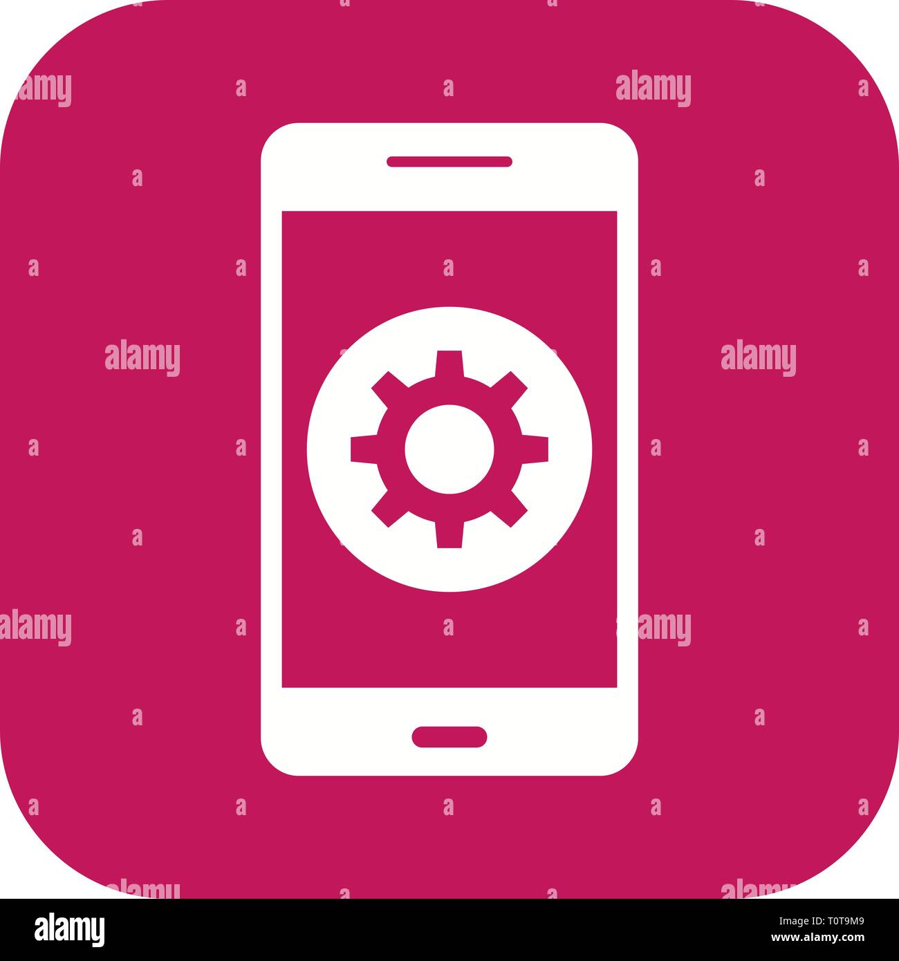 Illustration Setting Mobile Application Icon Stock Photo - Alamy