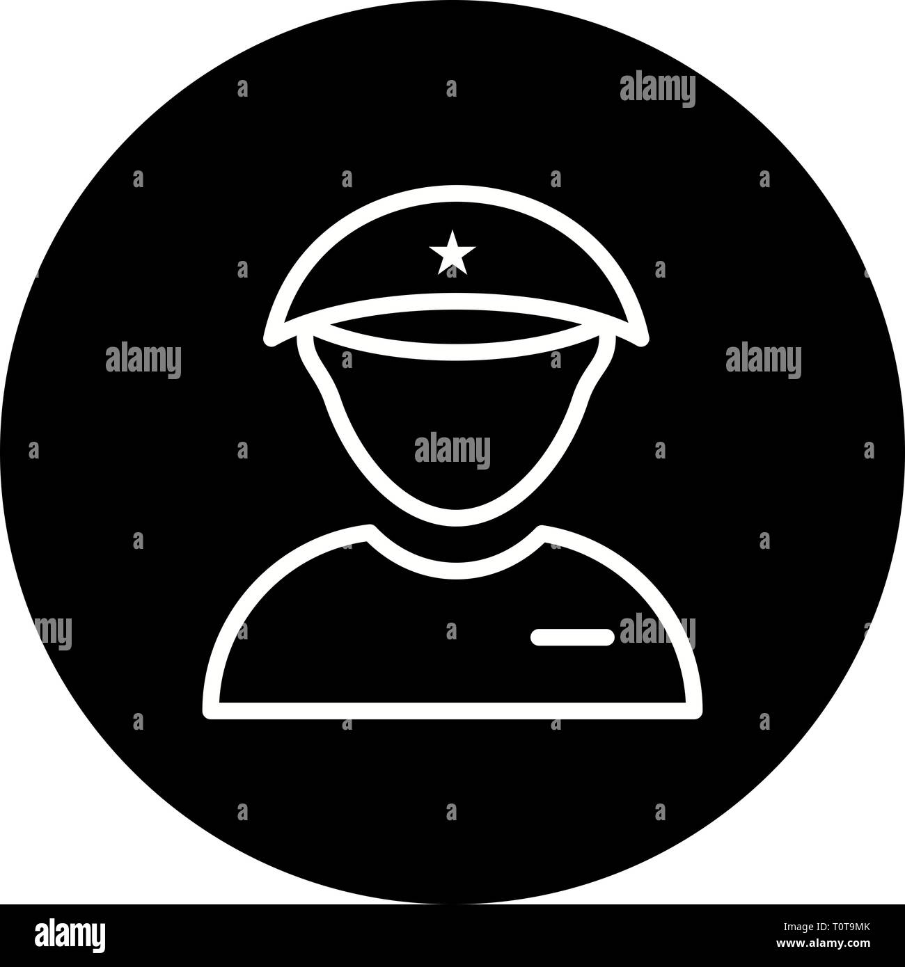 Illustration Lieutenant Icon Stock Photo - Alamy