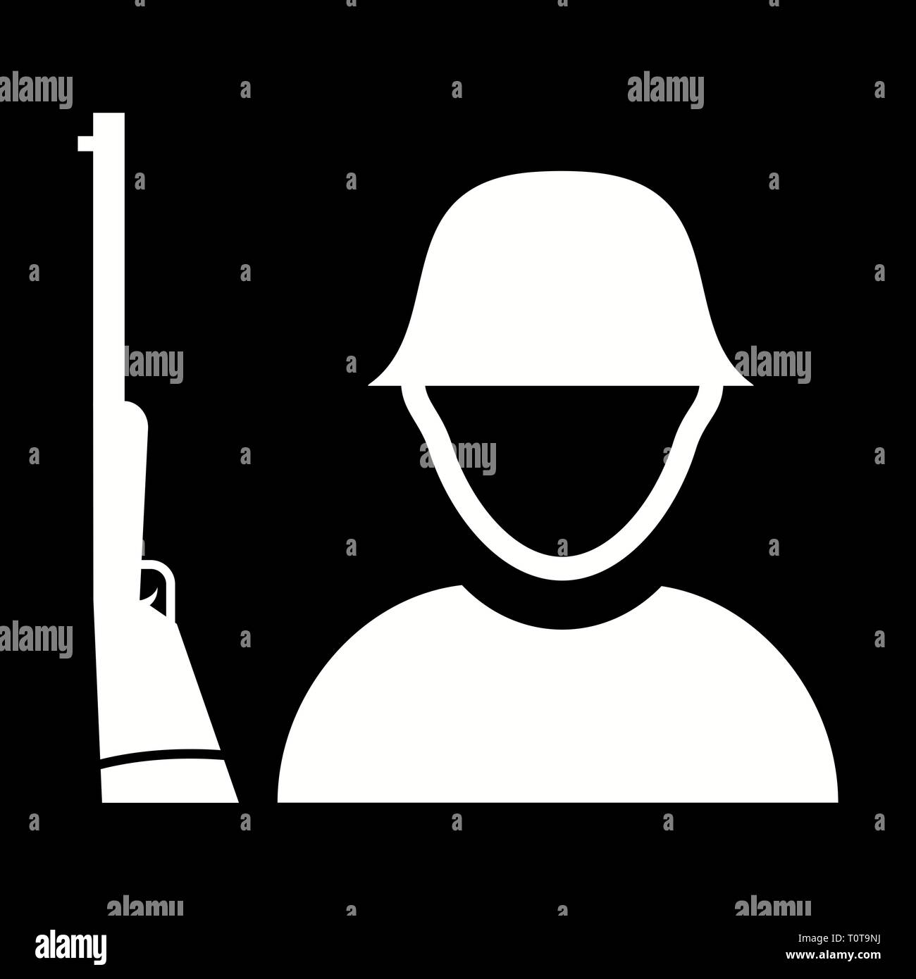Illustration Solider Icon Stock Photo - Alamy