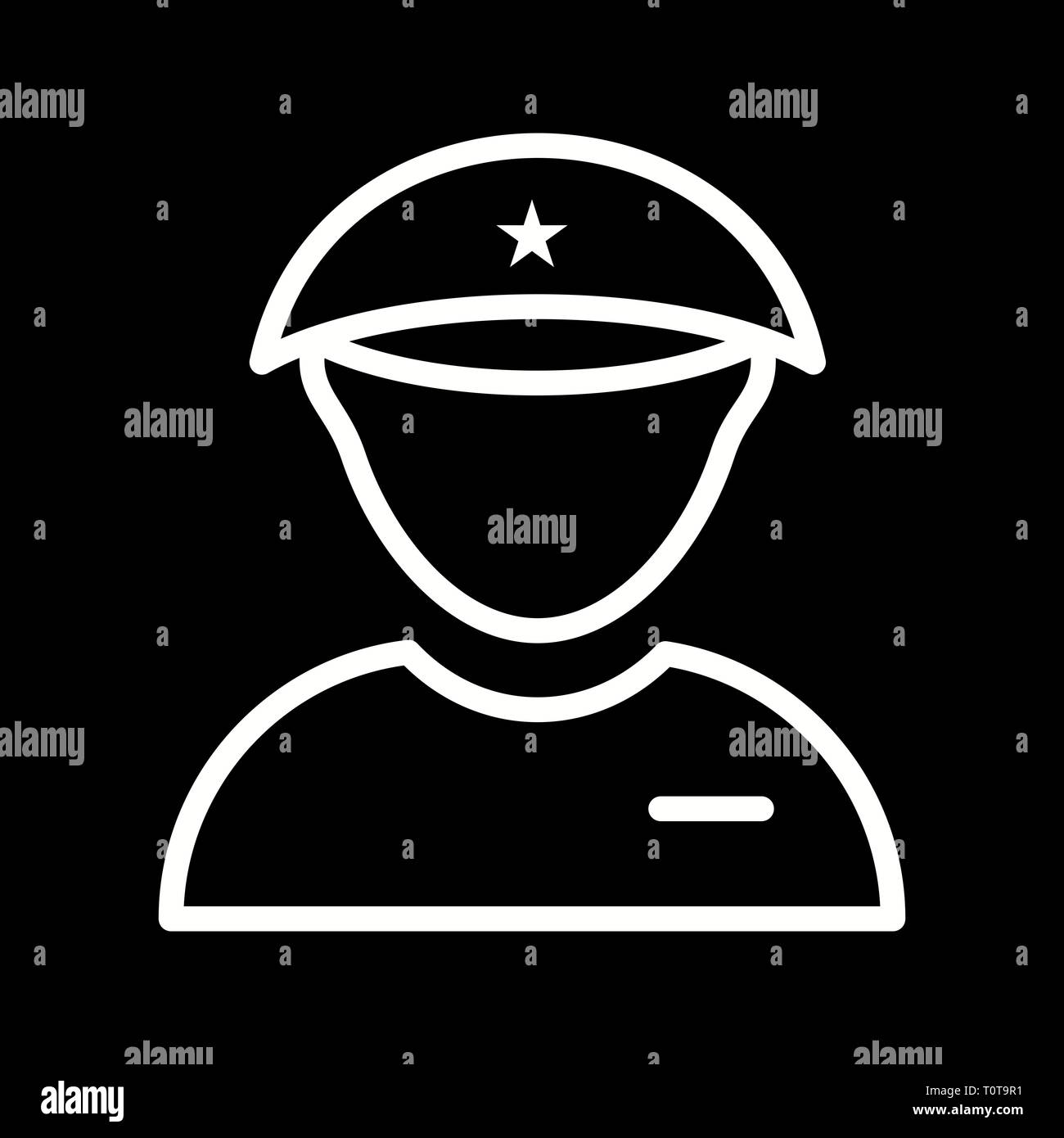 Illustration Lieutenant Icon Stock Photo - Alamy