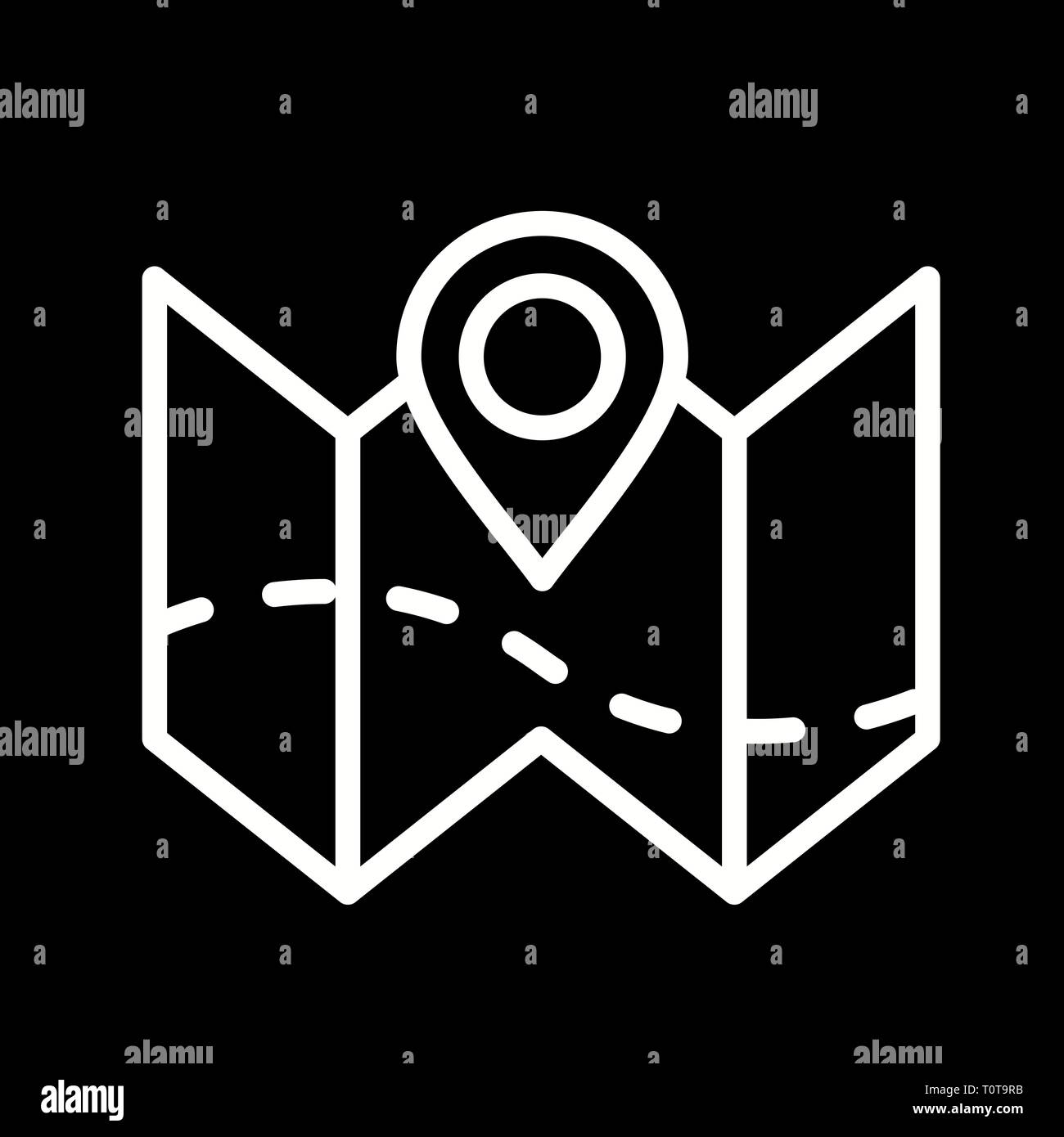 Illustration Plan map Icon Stock Photo - Alamy