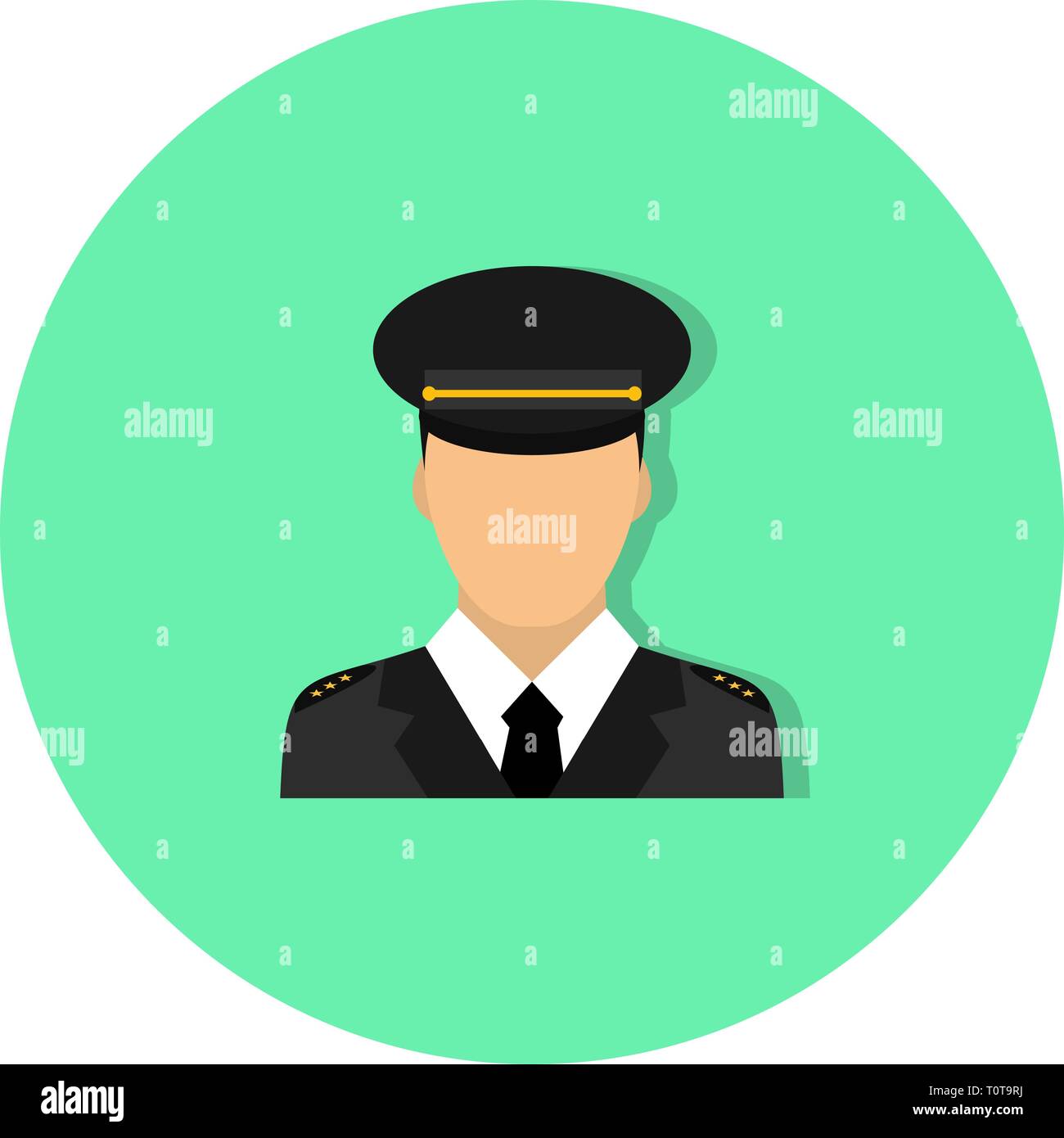 Illustration Lieutenant Icon Stock Photo - Alamy