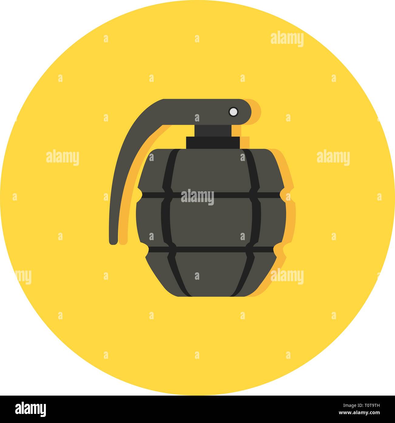 Illustration Grenade Icon Stock Photo - Alamy