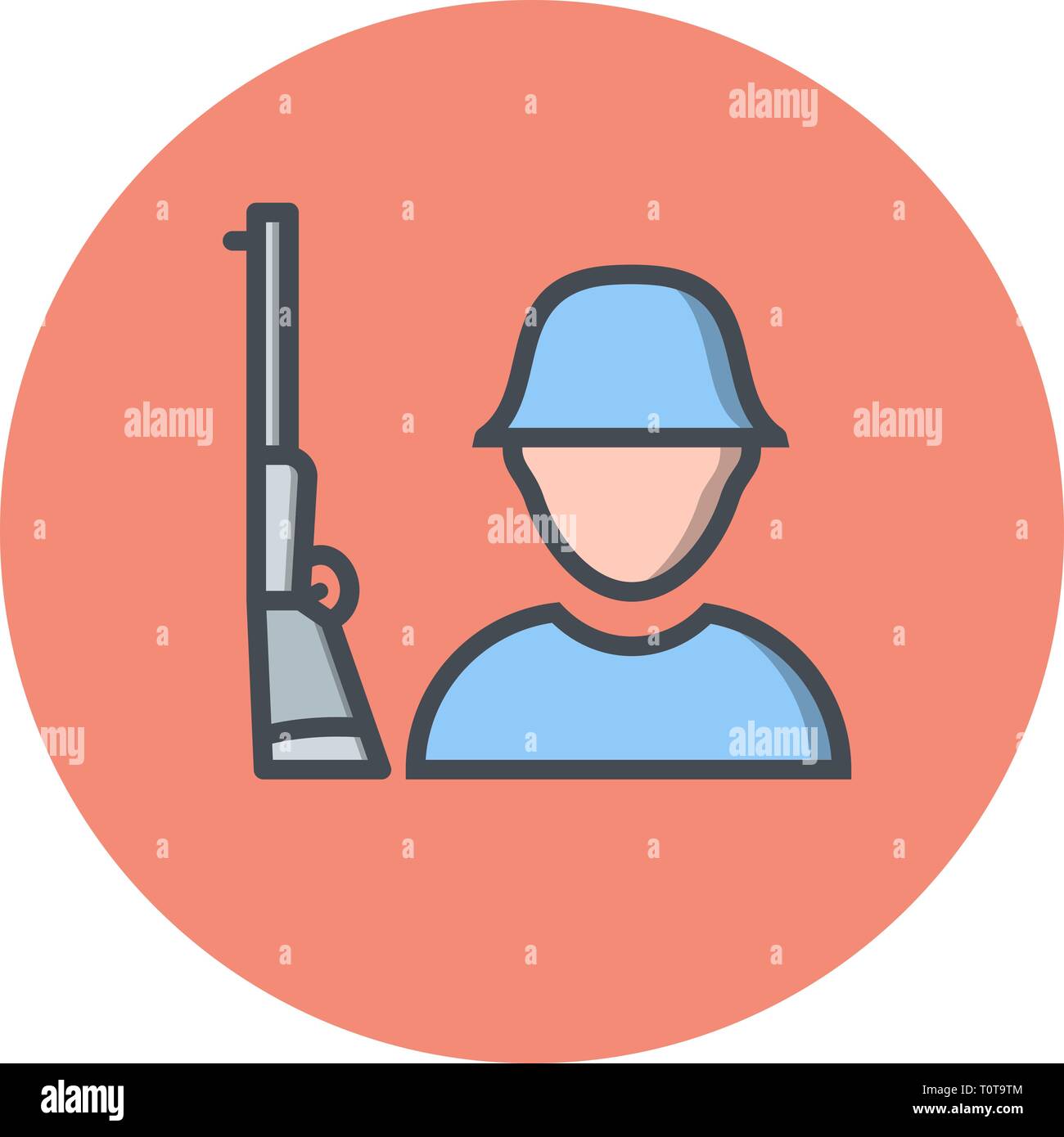Illustration Solider Icon Stock Photo - Alamy