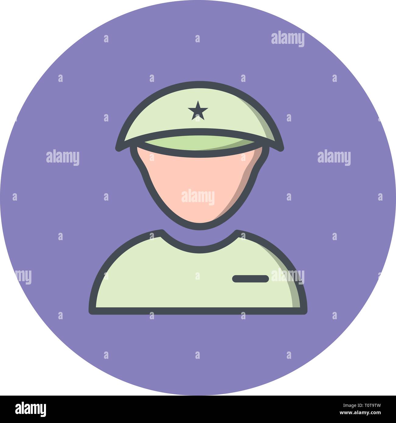Illustration Lieutenant Icon Stock Photo - Alamy