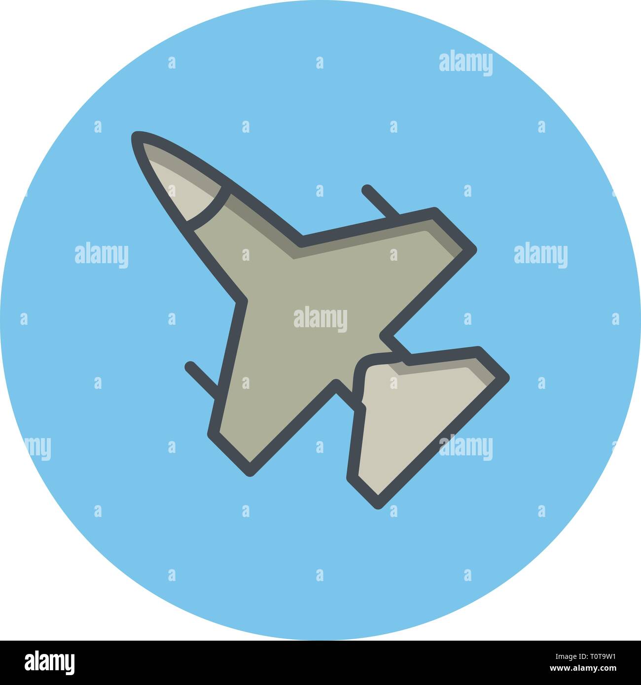 Illustration Jet Icon Stock Photo - Alamy