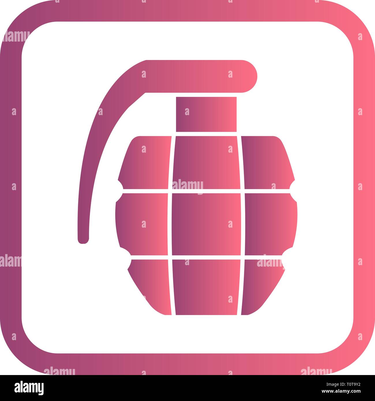 Illustration Grenade Icon Stock Photo - Alamy