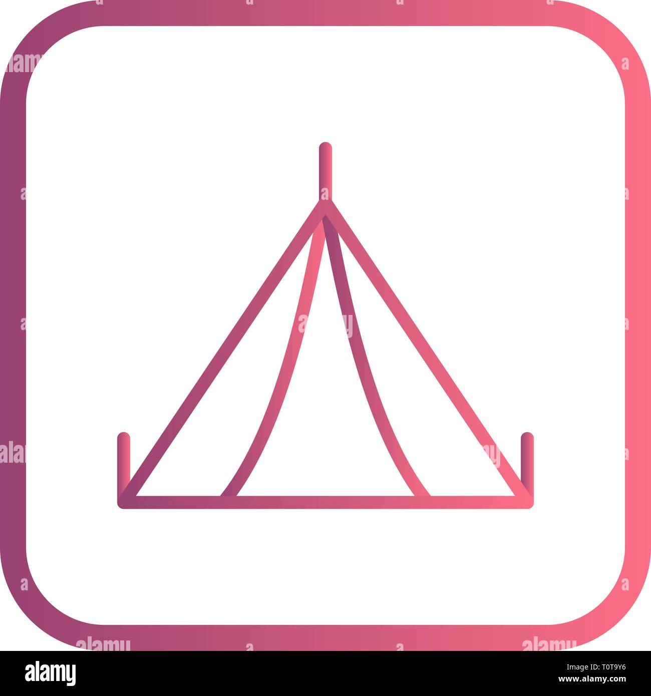 Illustration Tent Icon Stock Photo - Alamy