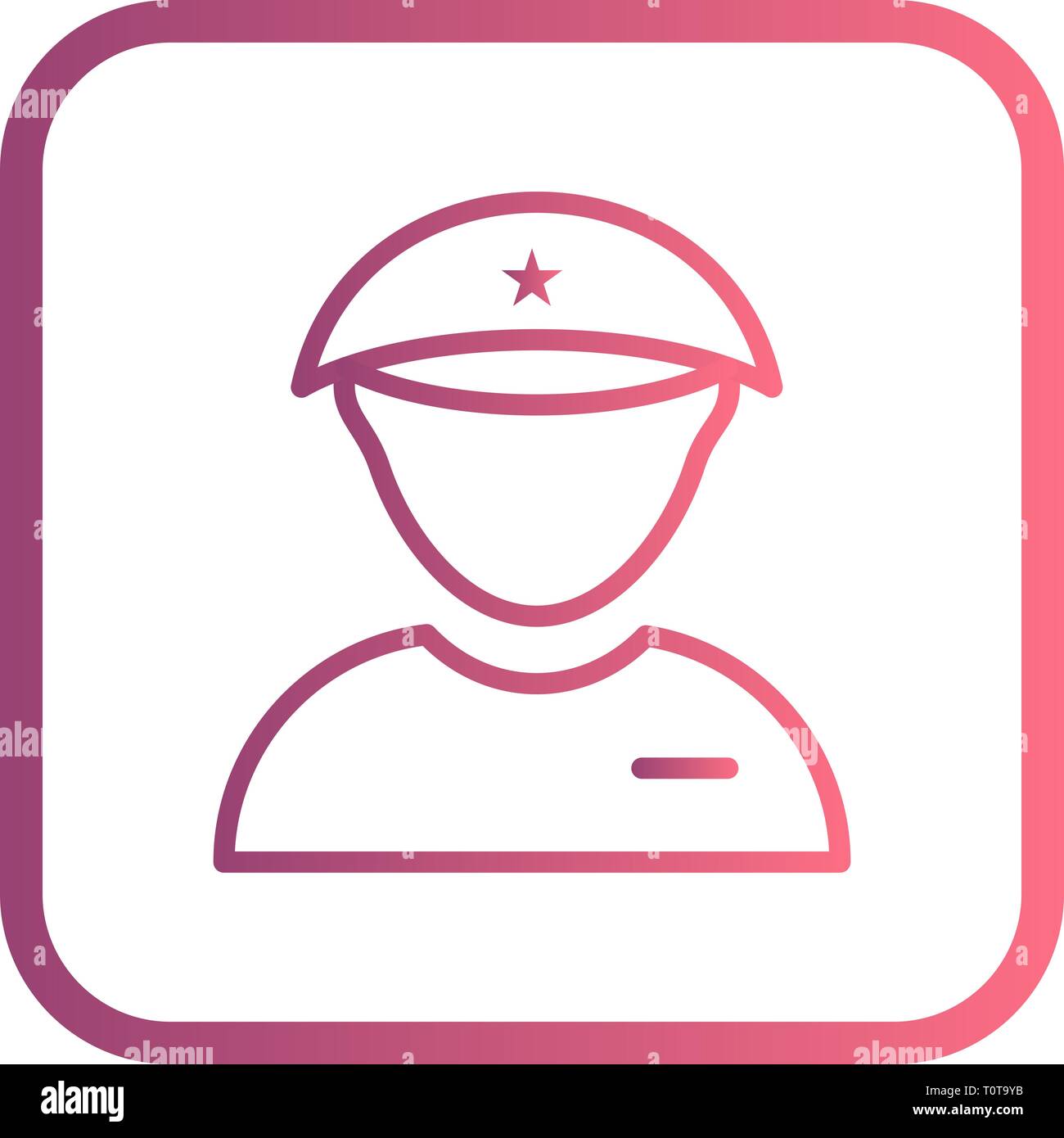 Illustration Lieutenant Icon Stock Photo - Alamy