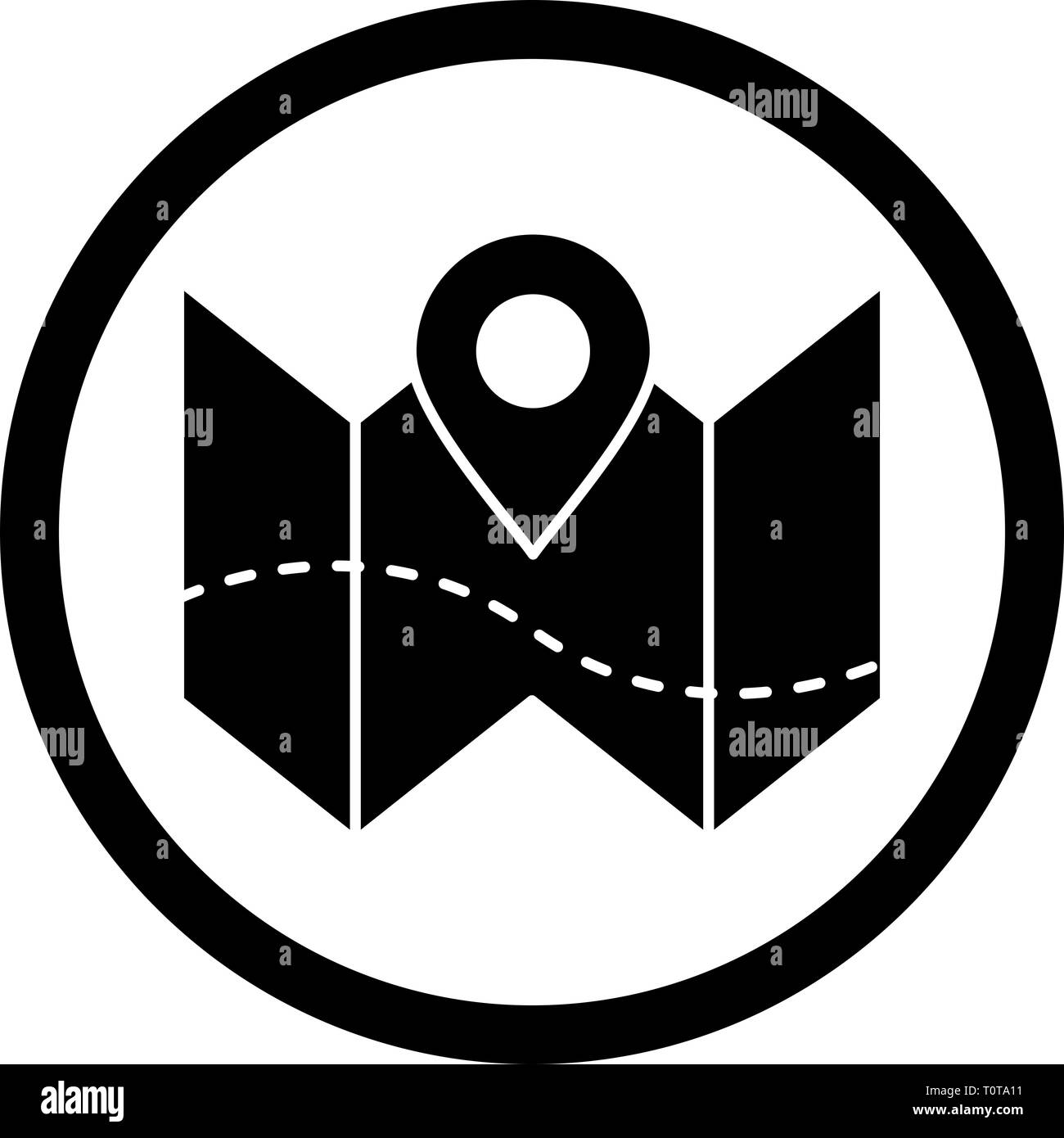 Illustration Plan map Icon Stock Photo - Alamy