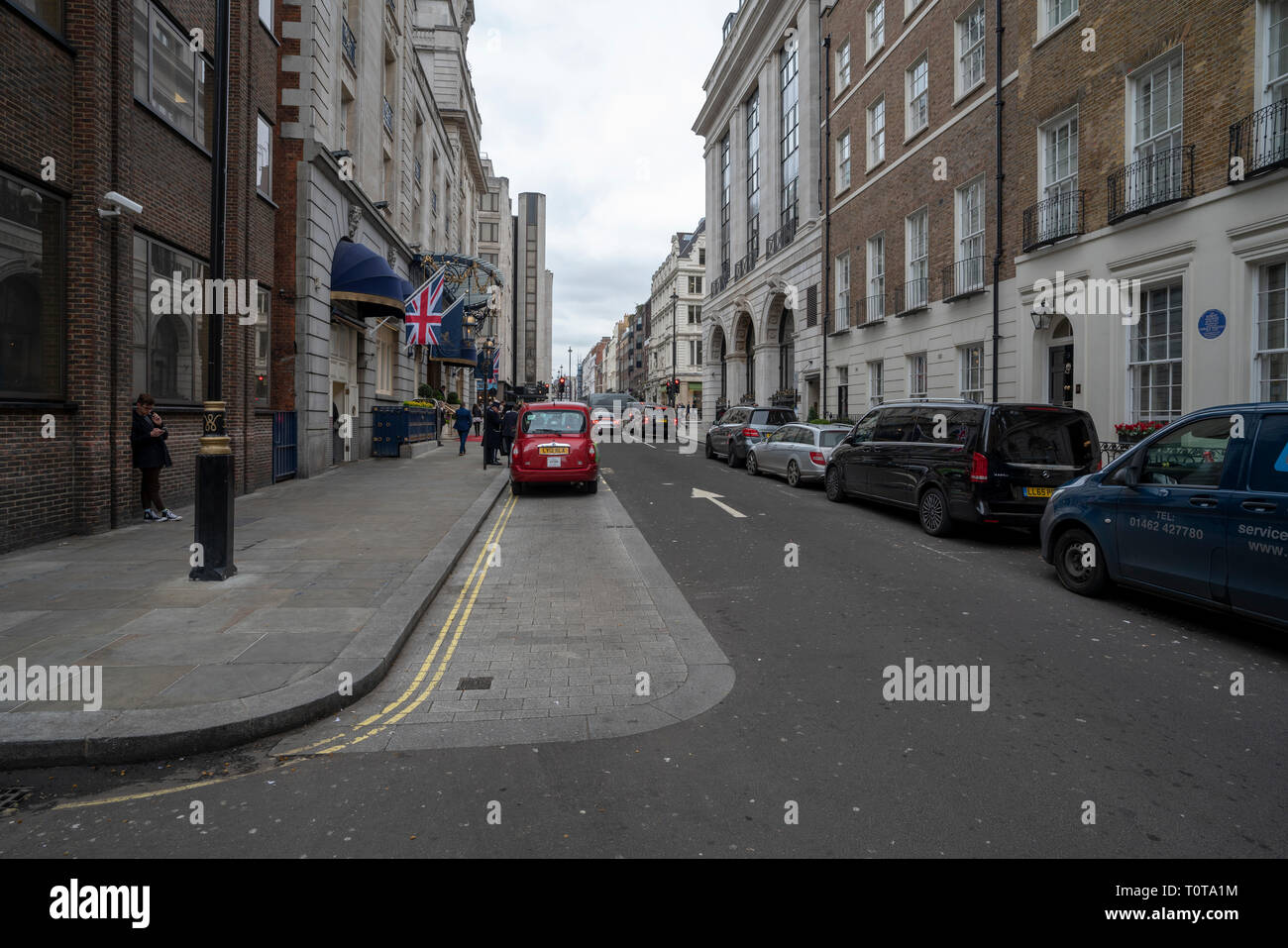 Grey spring afternoon on Arlington Street, St James's, London in United ...