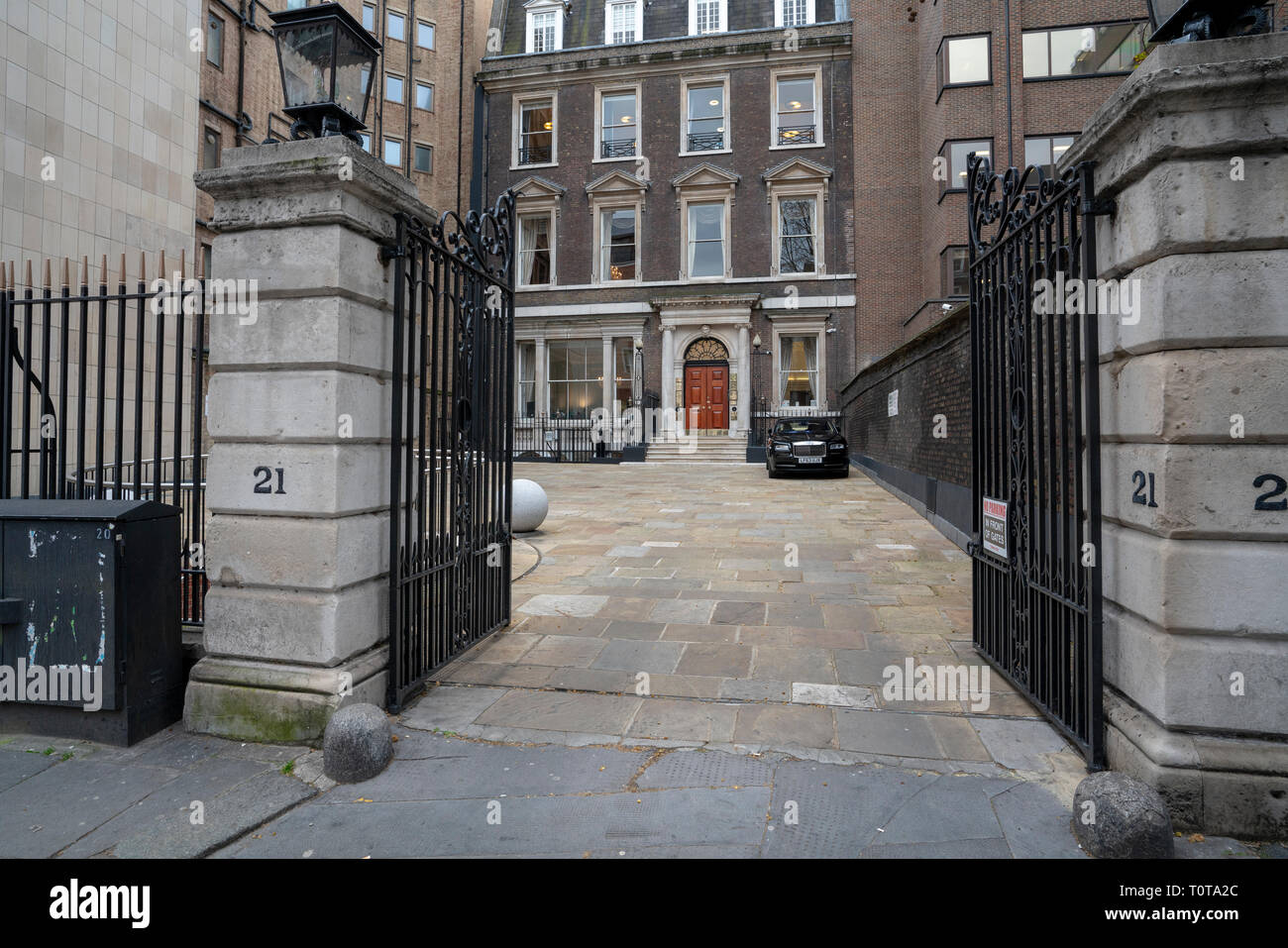 Grey spring afternoon on Arlington Street, St James's, London in United ...