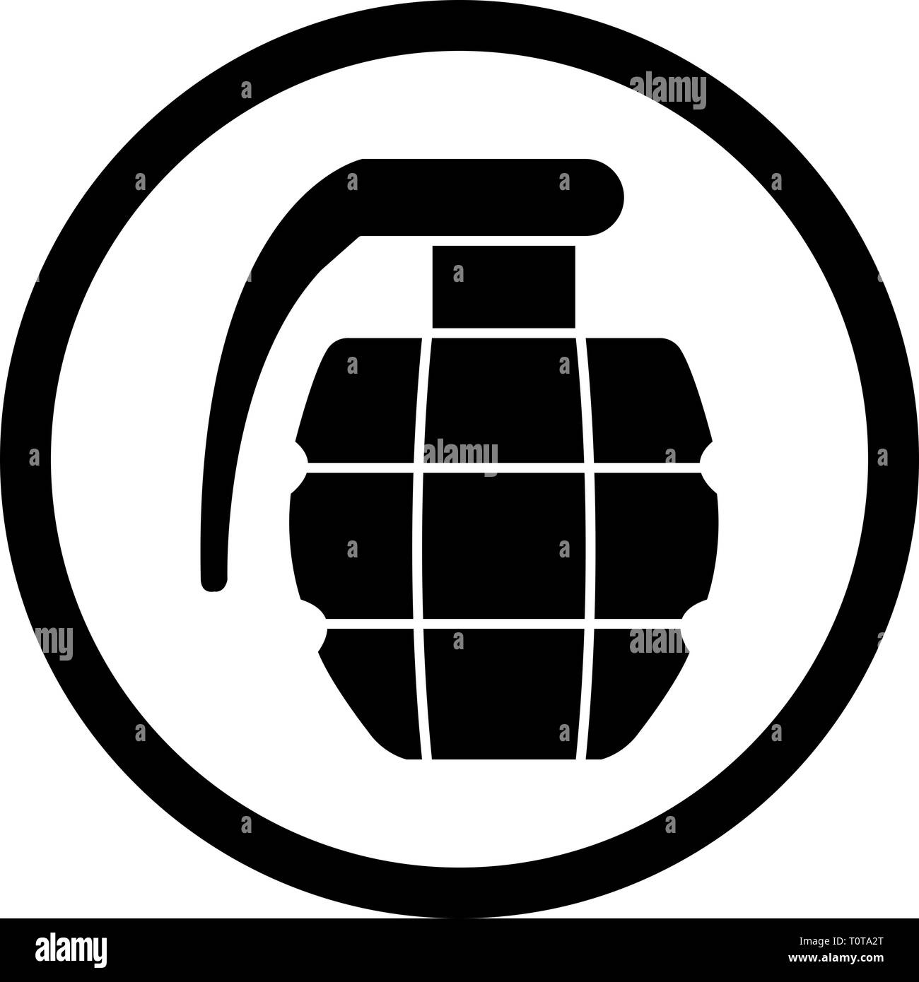 Illustration Grenade Icon Stock Photo - Alamy