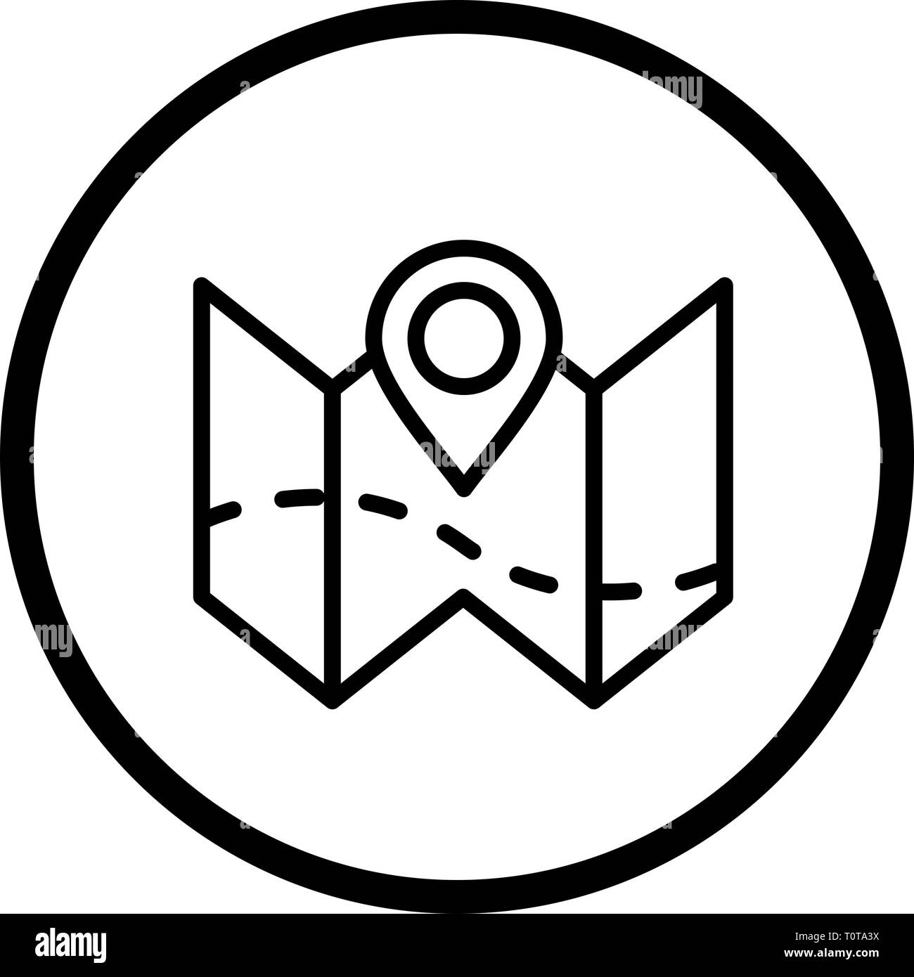 Illustration Plan map Icon Stock Photo - Alamy