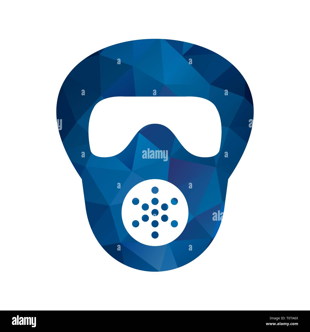 Illustration Gas mask Icon Stock Photo - Alamy