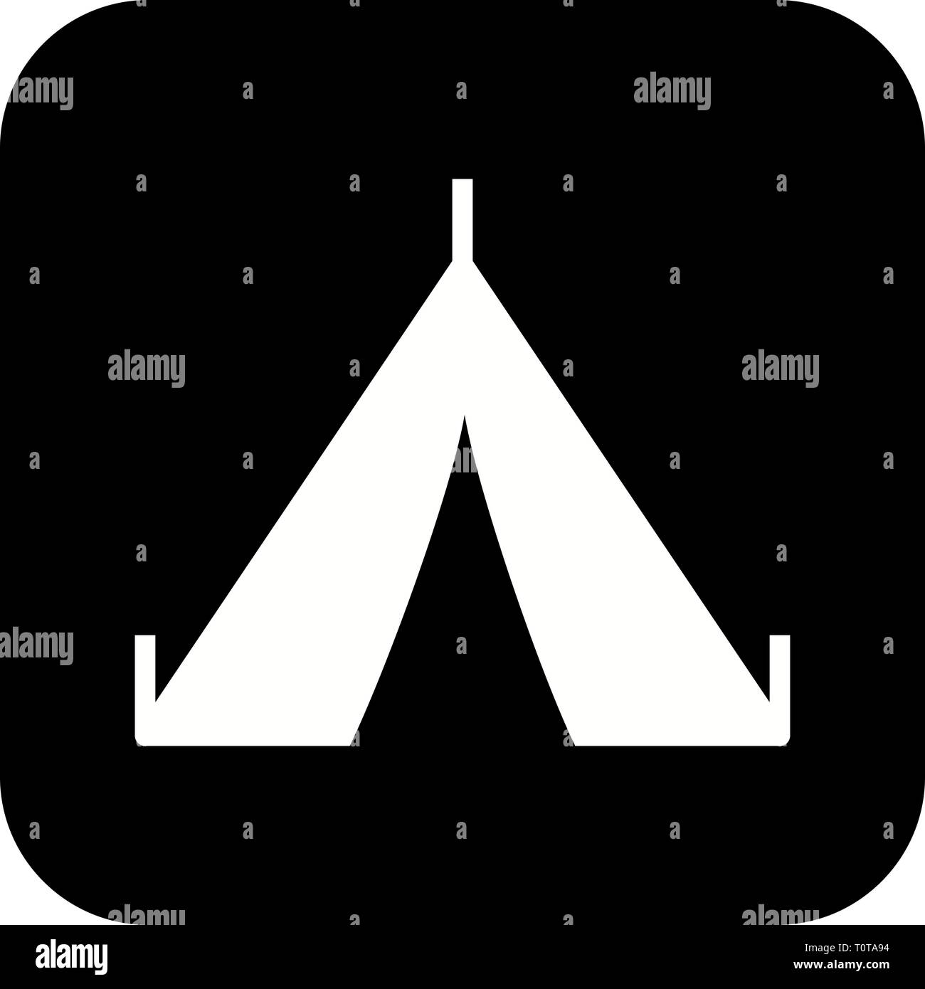 Illustration Tent Icon Stock Photo - Alamy