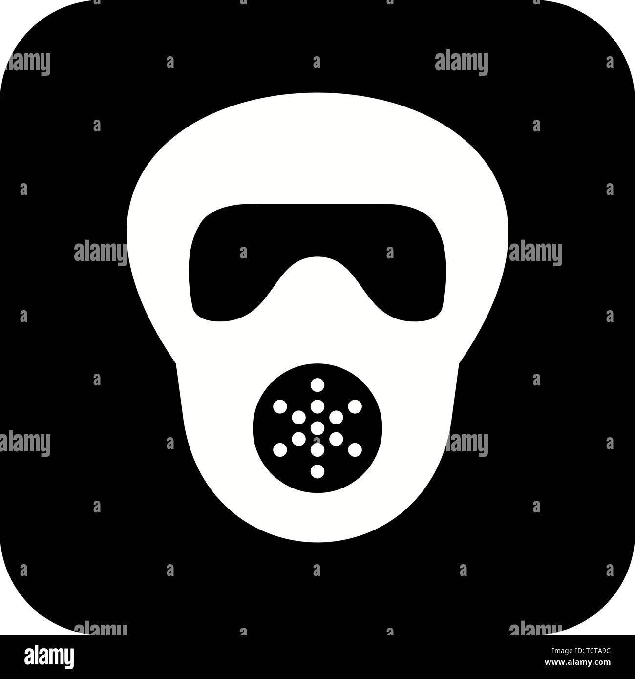 Illustration Gas mask Icon Stock Photo - Alamy