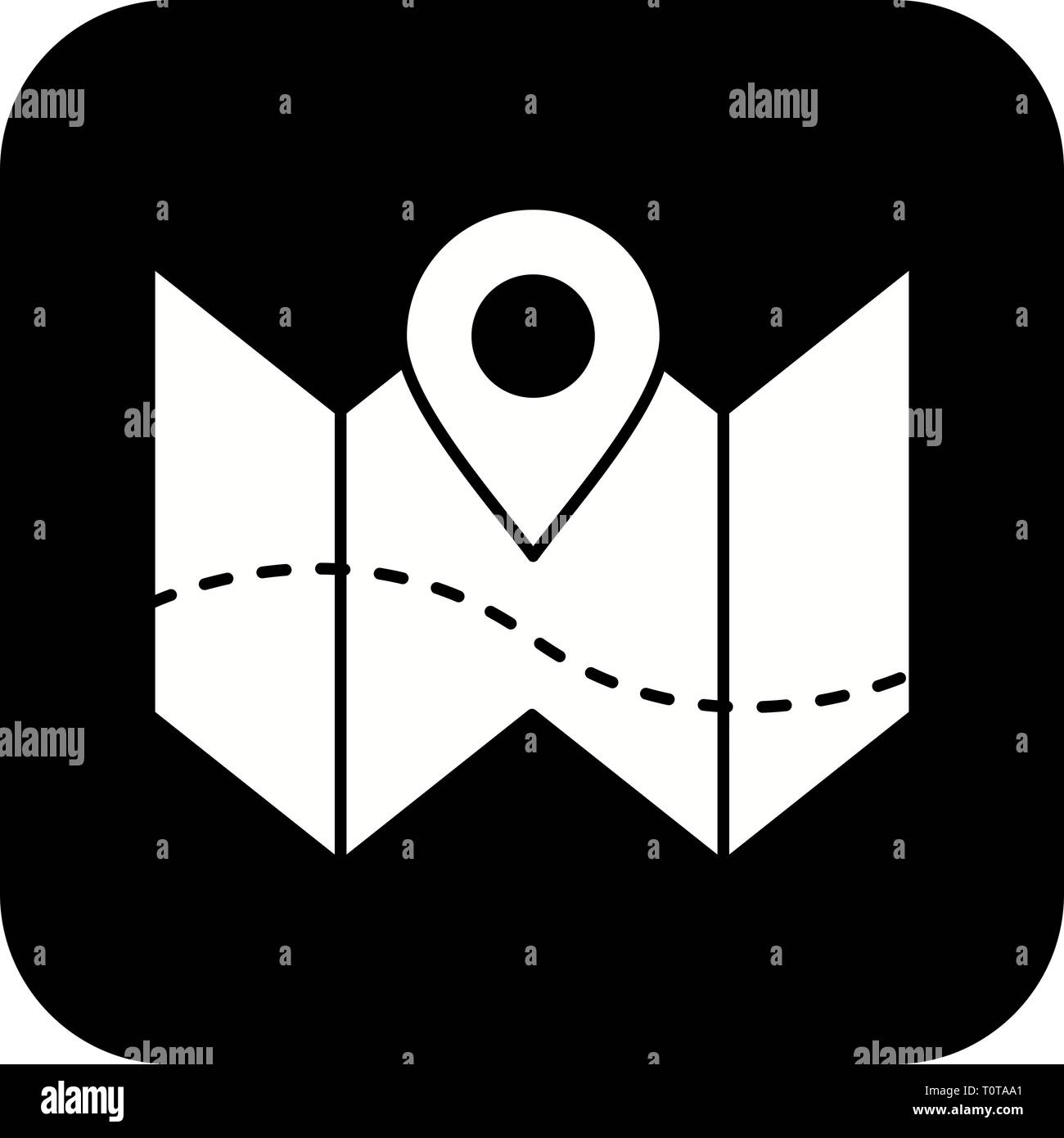 Illustration Plan map Icon Stock Photo - Alamy