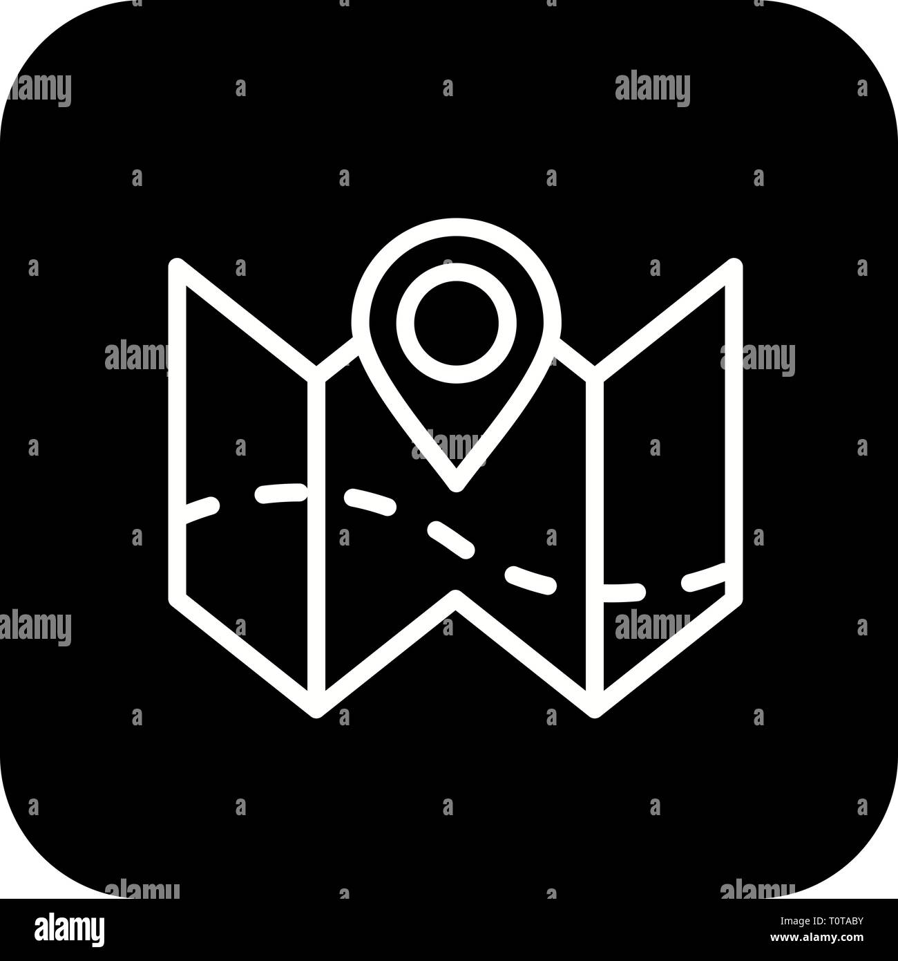 Illustration Plan map Icon Stock Photo - Alamy