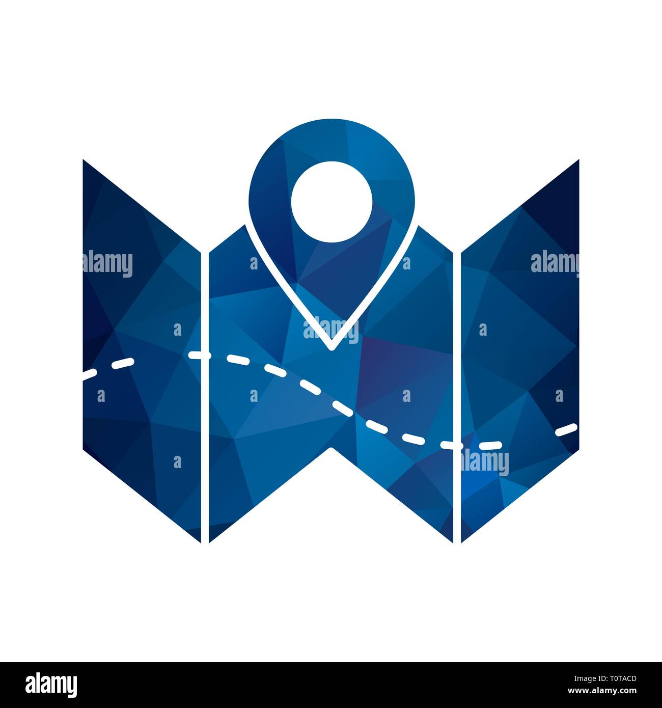 Illustration Plan map Icon Stock Photo - Alamy
