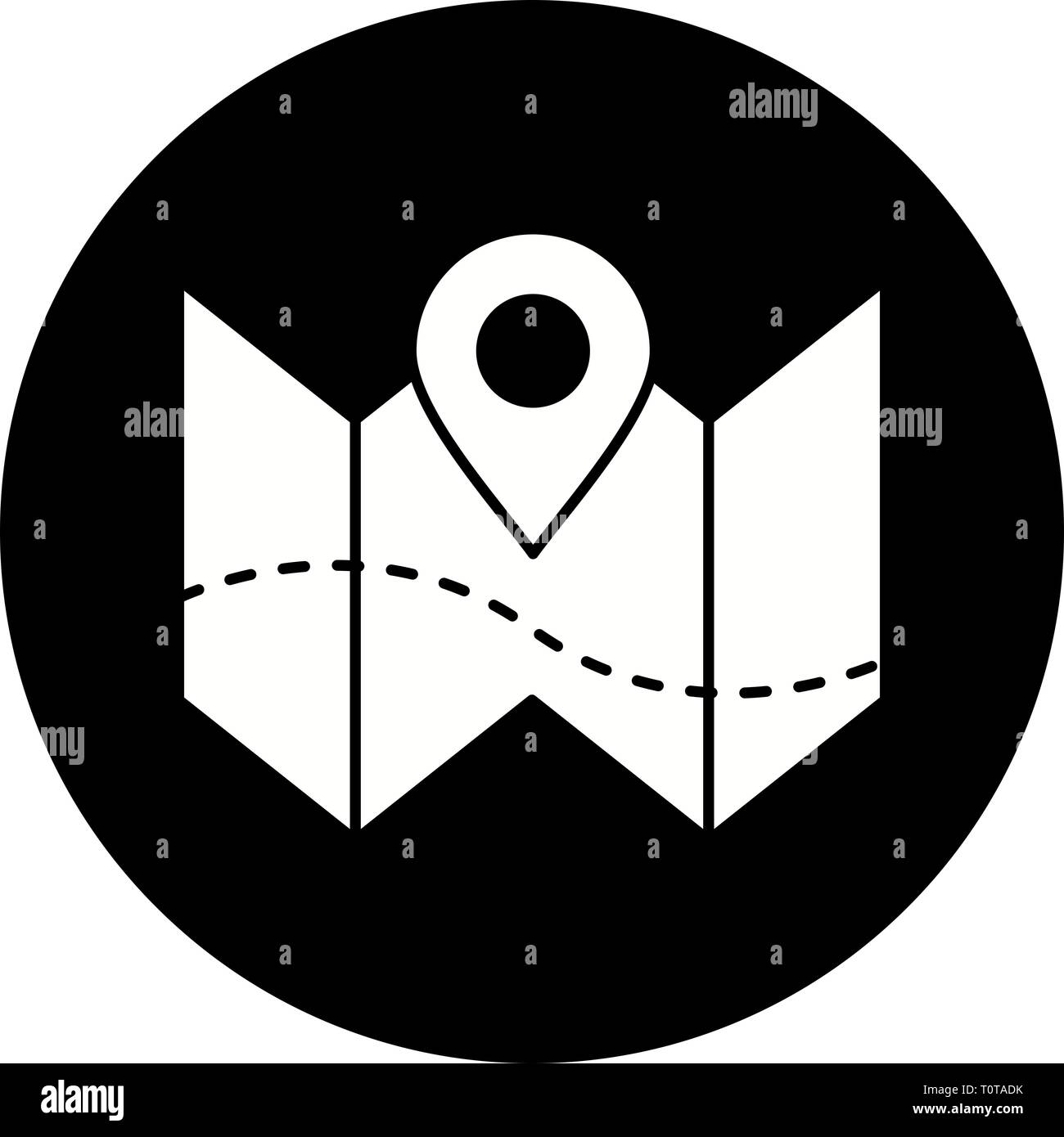 Illustration Plan map Icon Stock Photo - Alamy