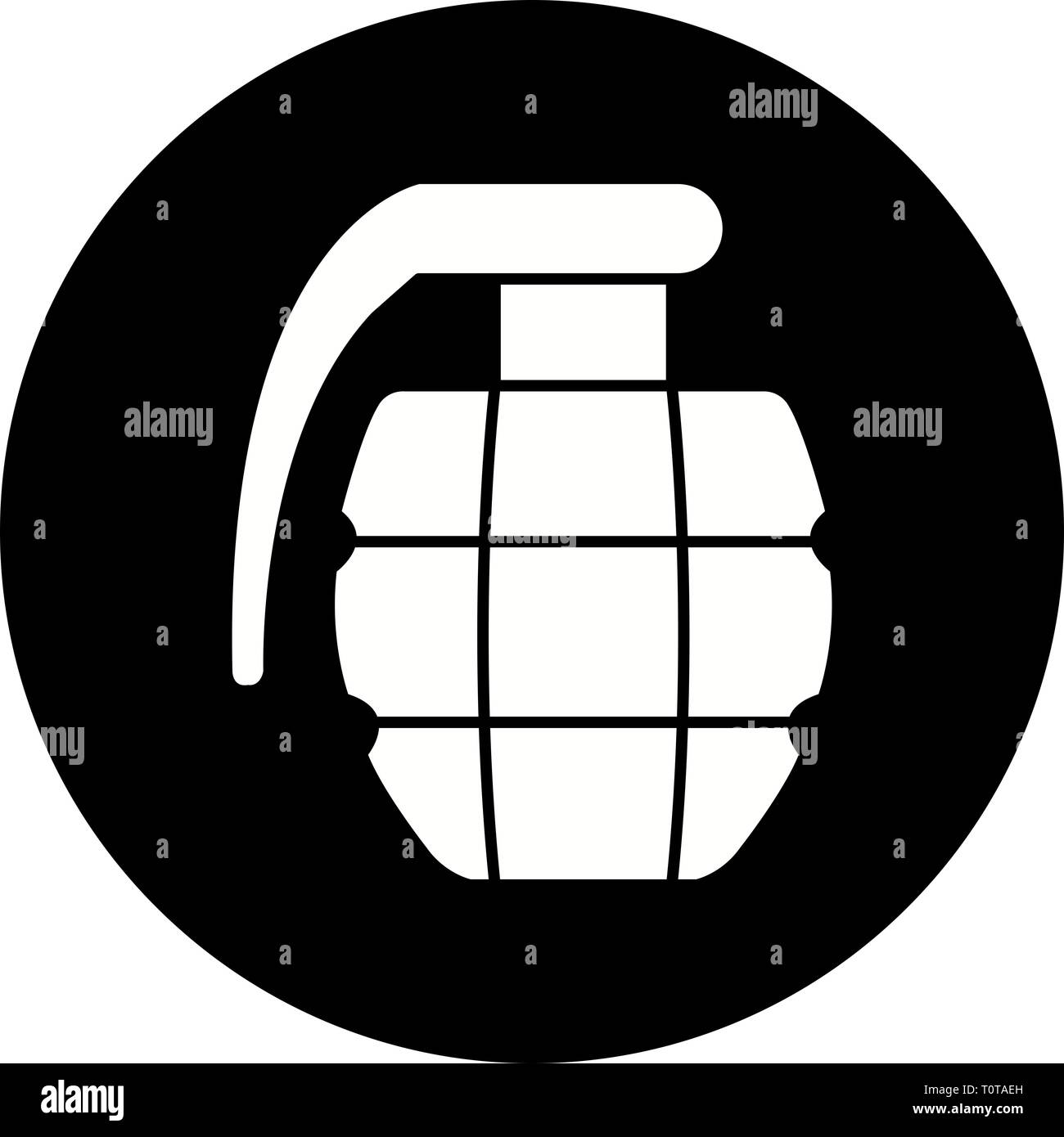 Illustration Grenade Icon Stock Photo - Alamy