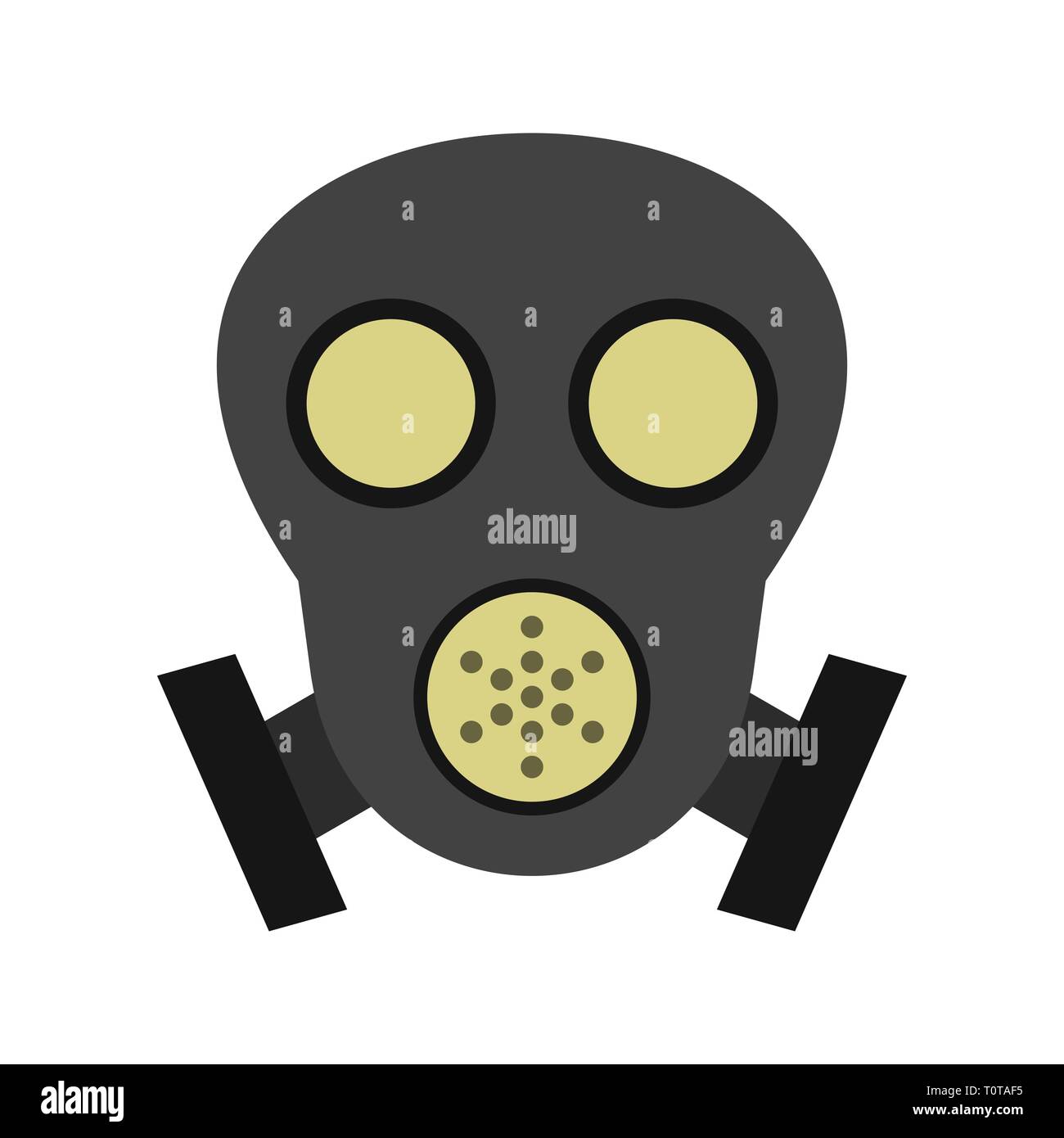 Illustration Gas mask Icon Stock Photo - Alamy