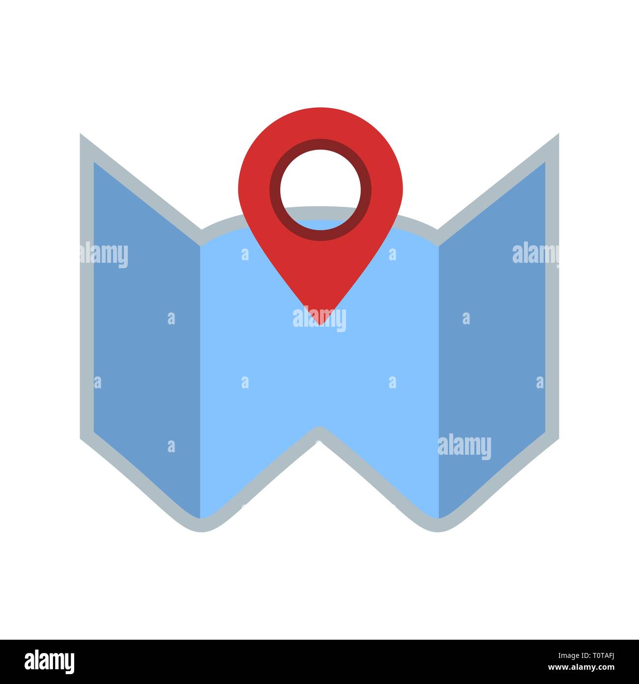 Illustration Plan map Icon Stock Photo - Alamy