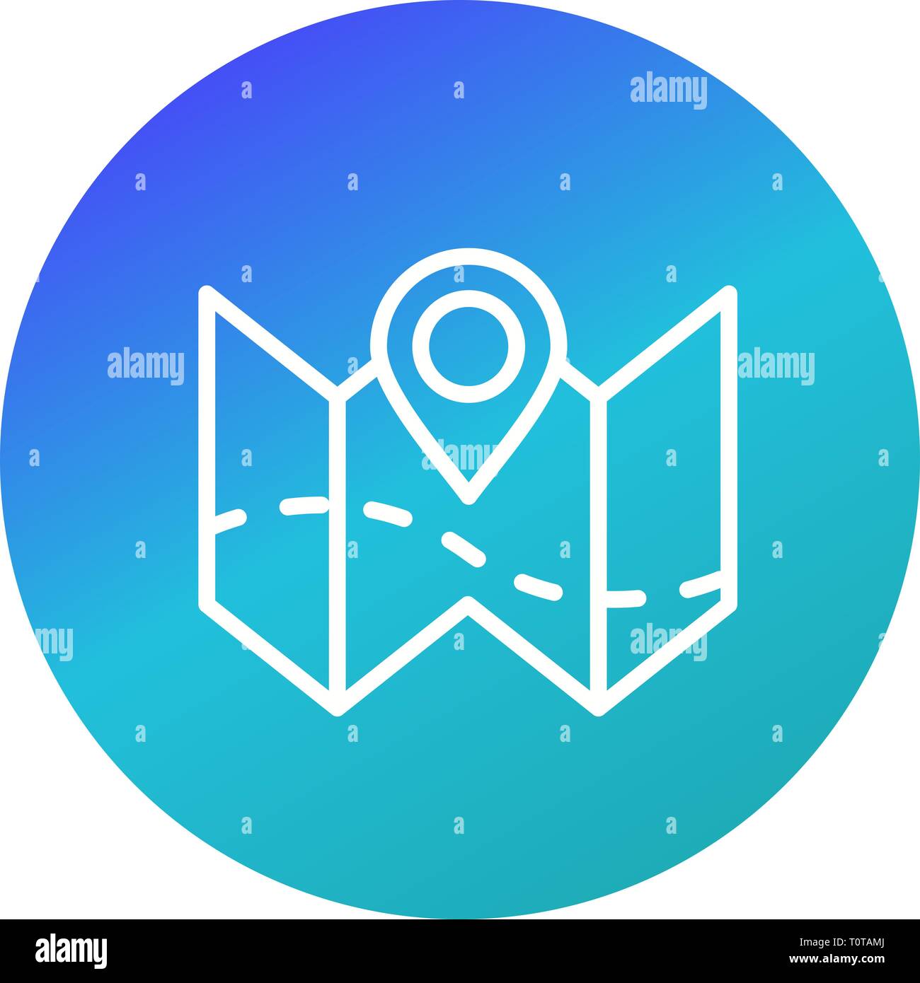 Illustration Plan map Icon Stock Photo - Alamy