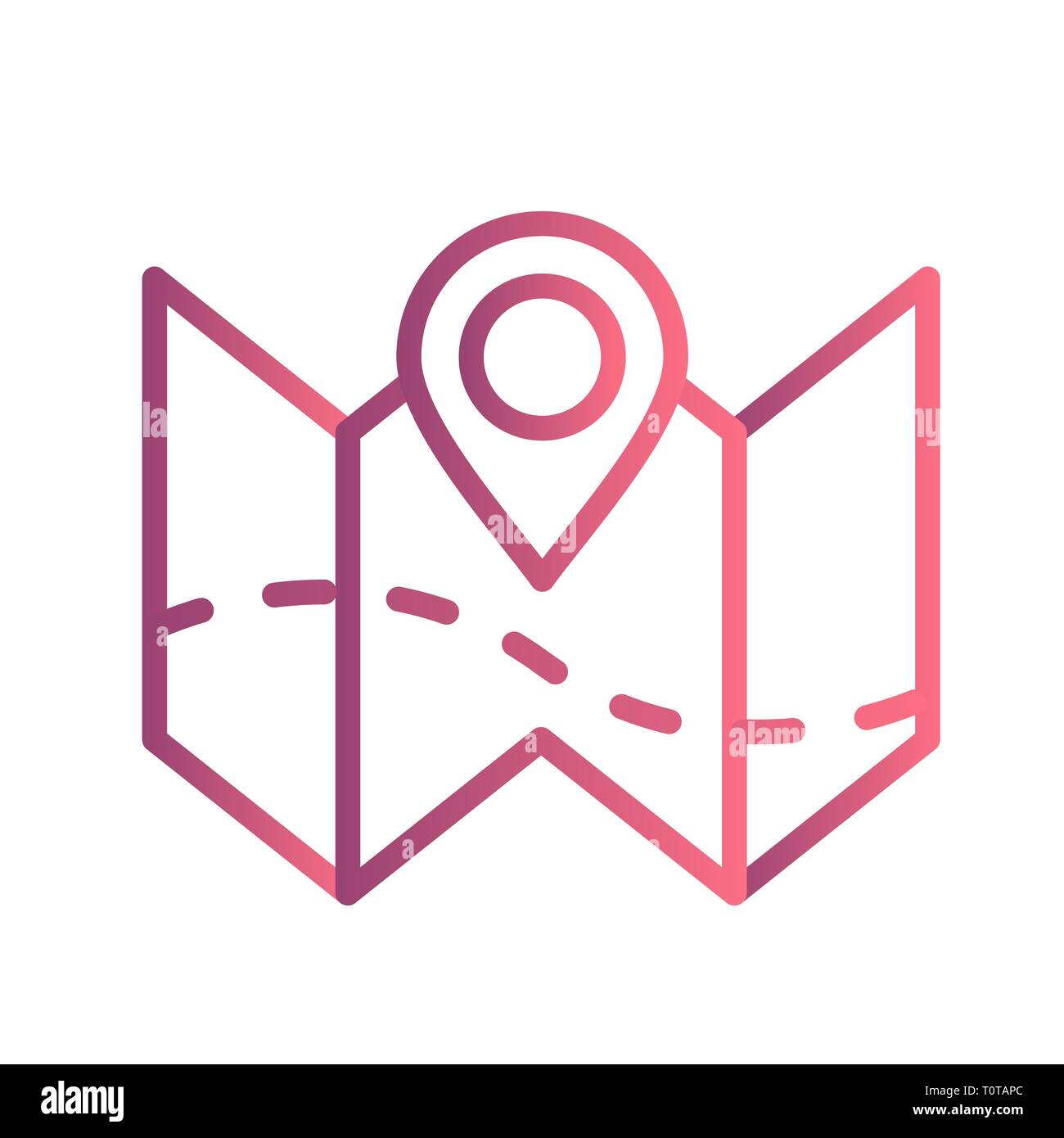 Illustration Plan map Icon Stock Photo - Alamy
