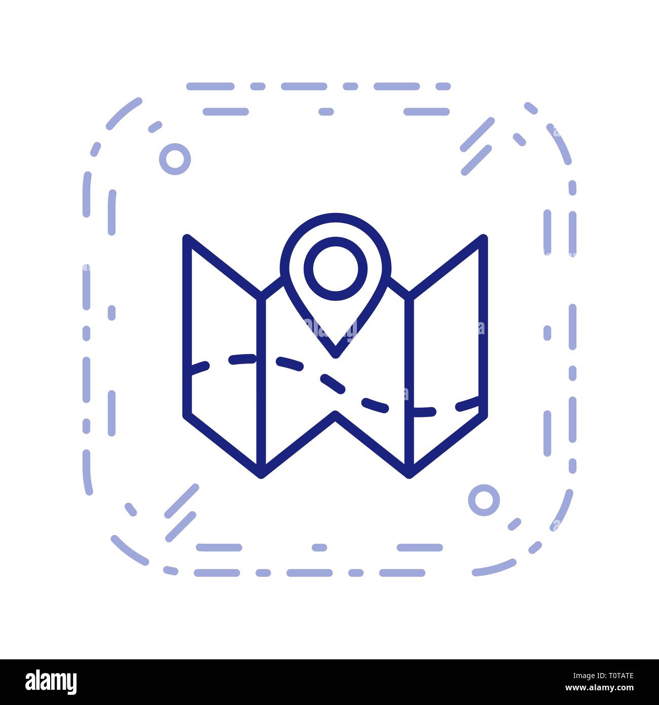 Illustration Plan map Icon Stock Photo - Alamy