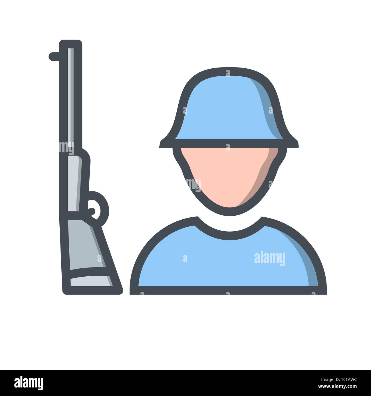 Illustration Solider Icon Stock Photo - Alamy