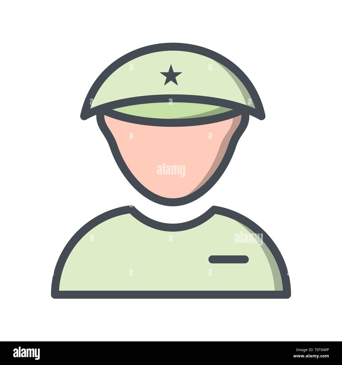 Illustration Lieutenant Icon Stock Photo - Alamy