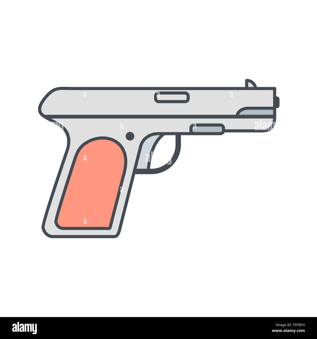 Illustration Gun Icon Stock Photo - Alamy