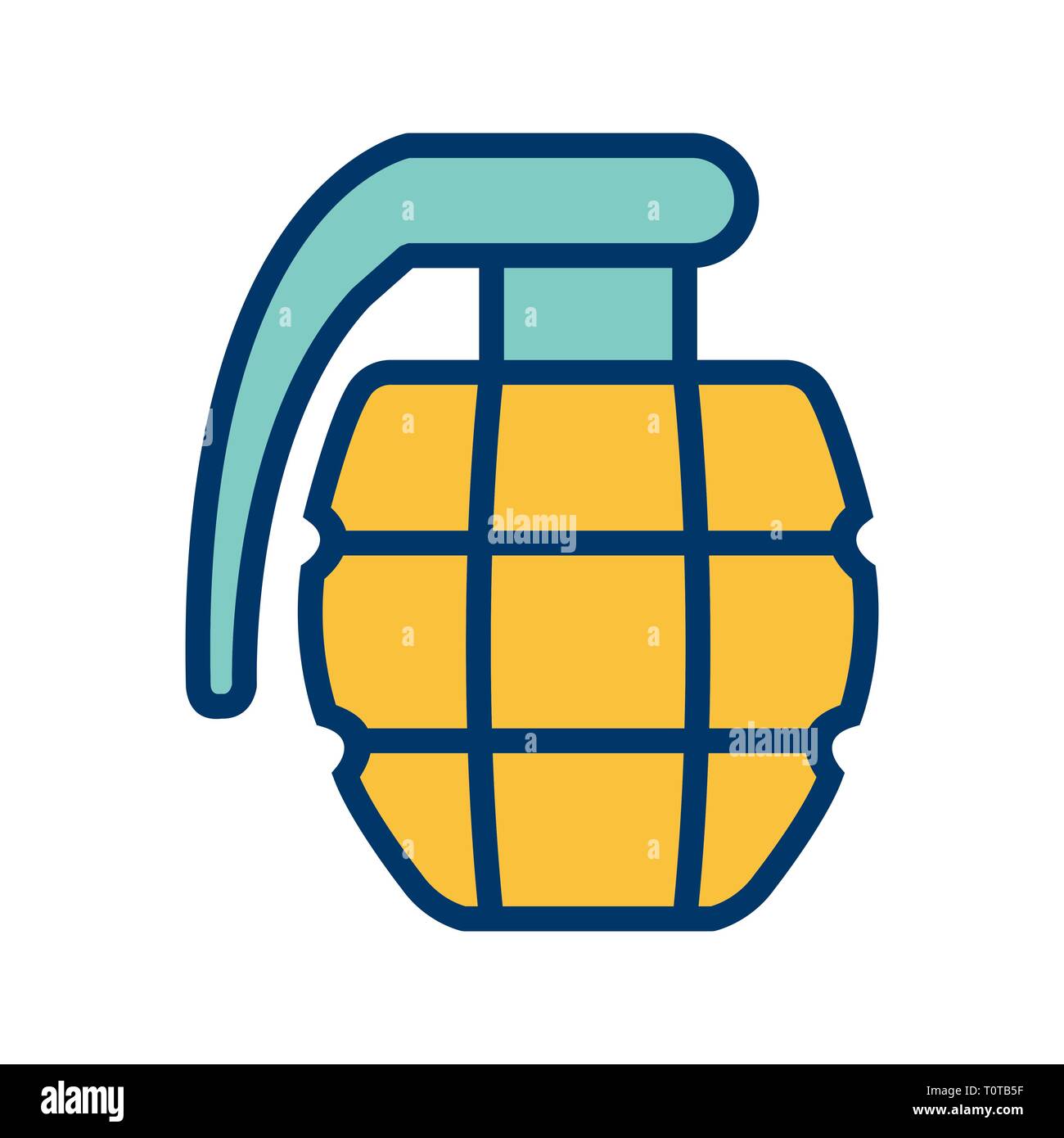 Illustration Grenade Icon Stock Photo - Alamy