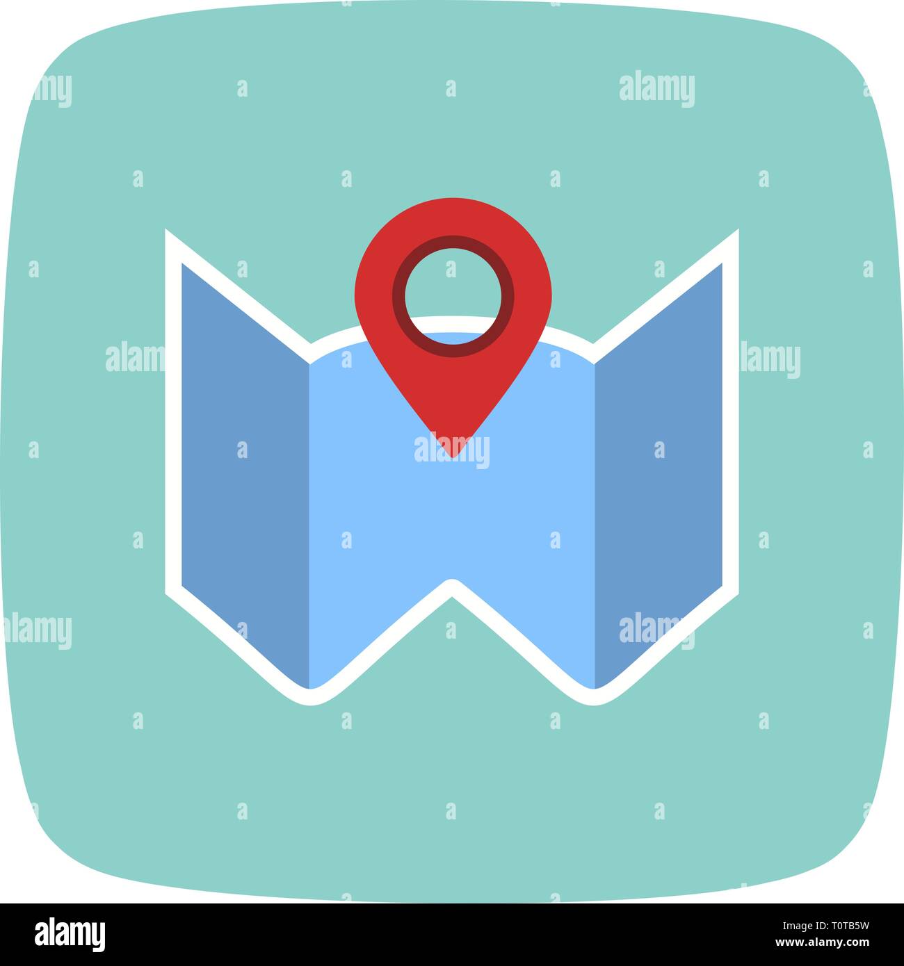 Illustration Plan map Icon Stock Photo - Alamy