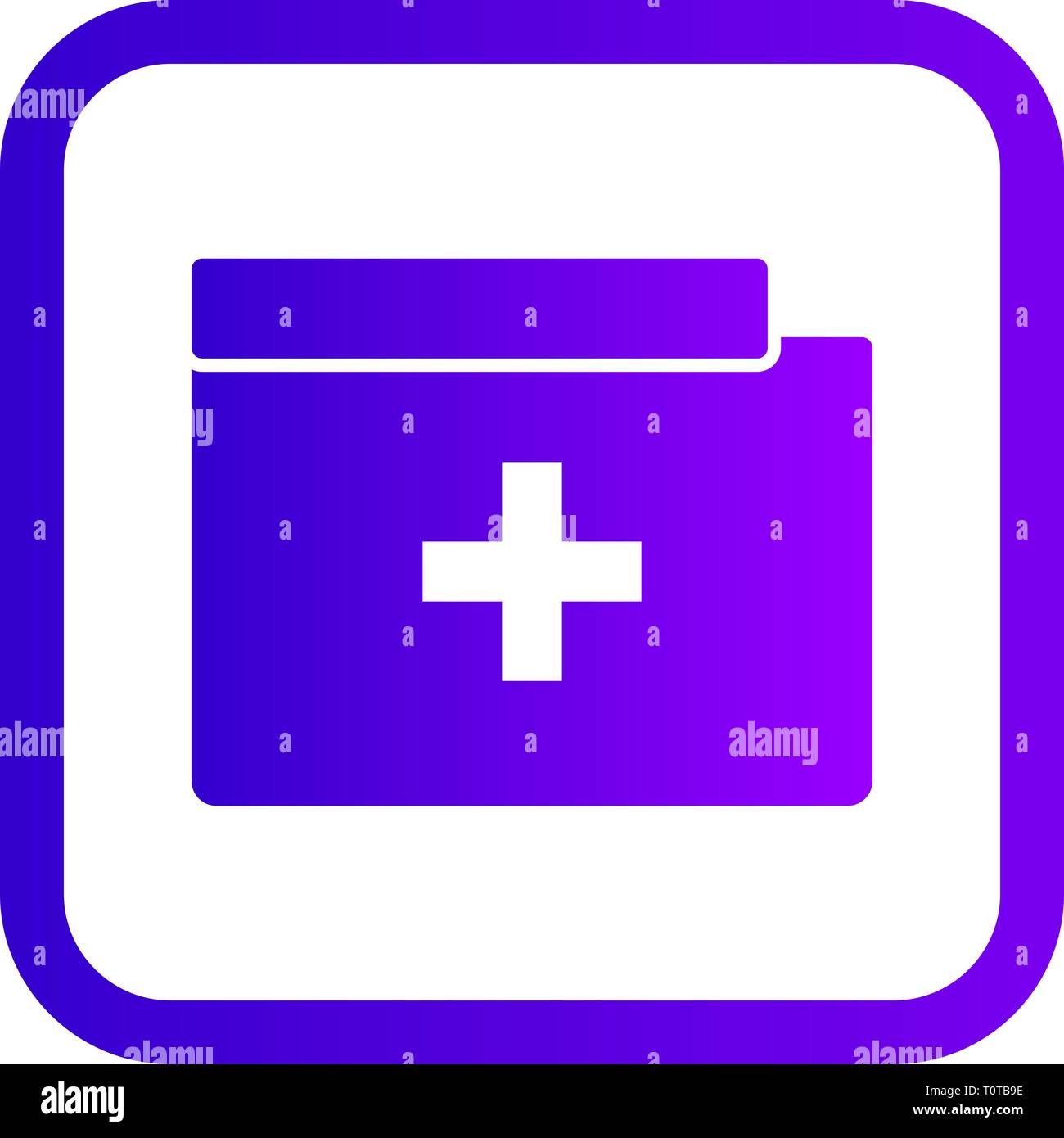 Illustration Medical Folder Icon Stock Photo - Alamy