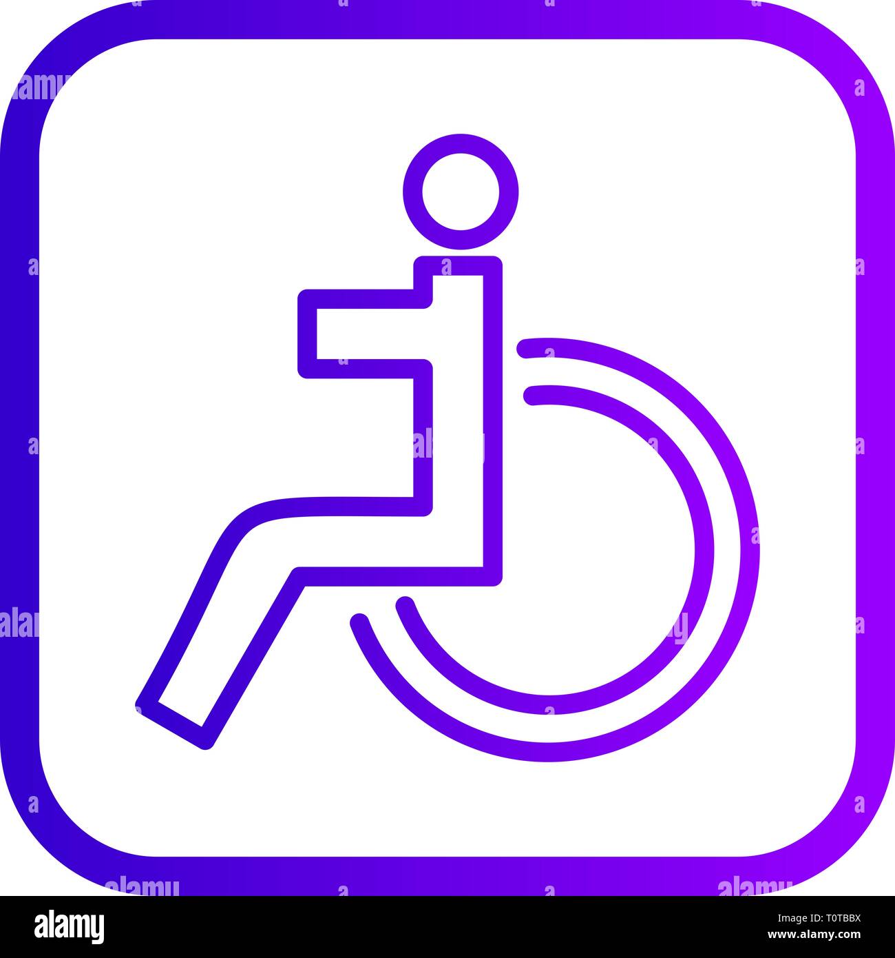 Illustration Handicapped Icon Stock Photo - Alamy