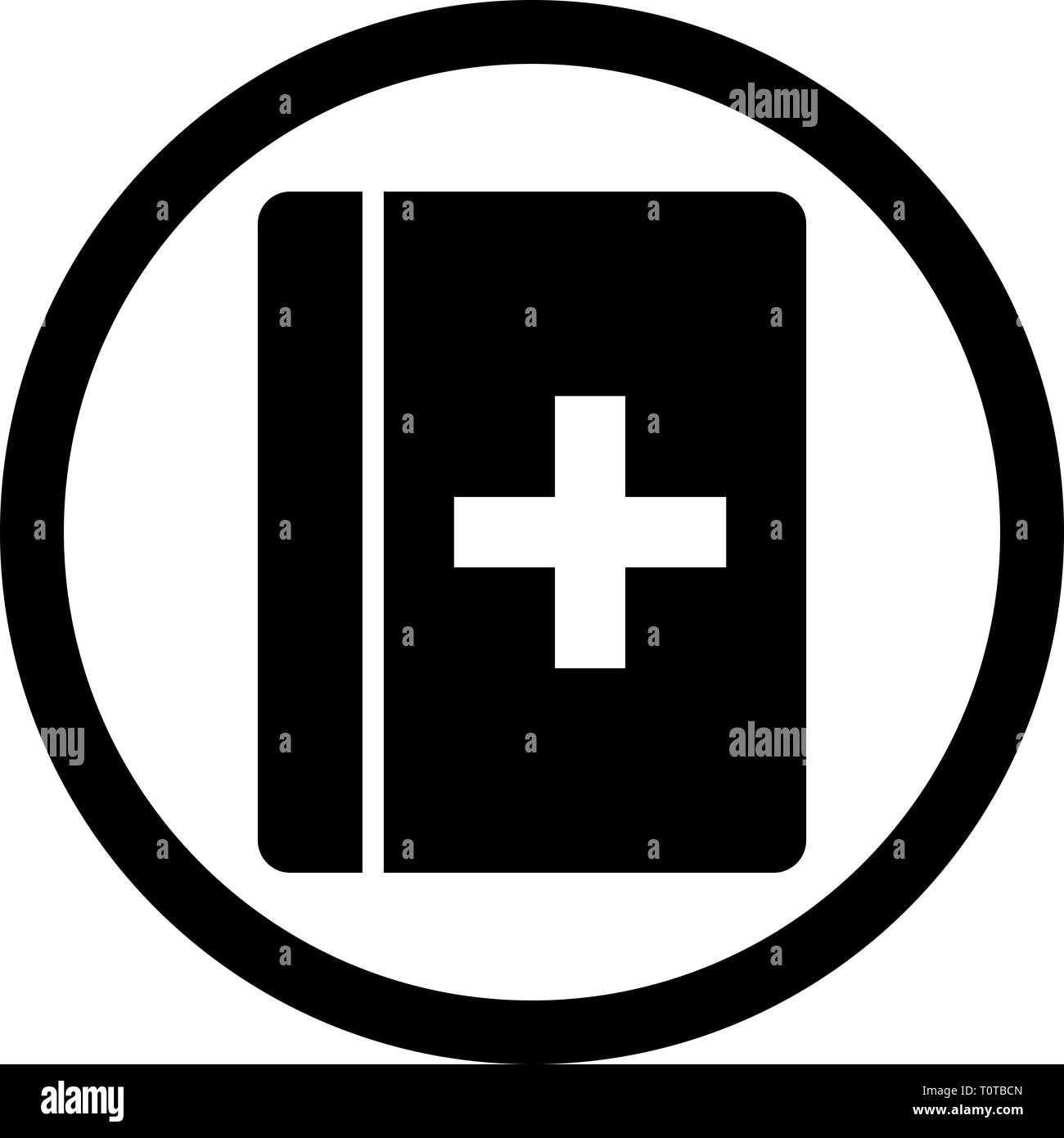 Illustration Medical Book Icon Stock Photo - Alamy