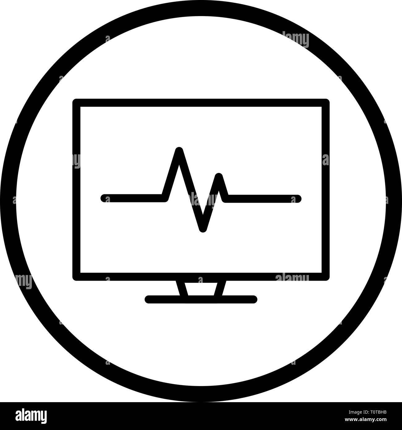 Illustration ECG Icon Stock Photo - Alamy
