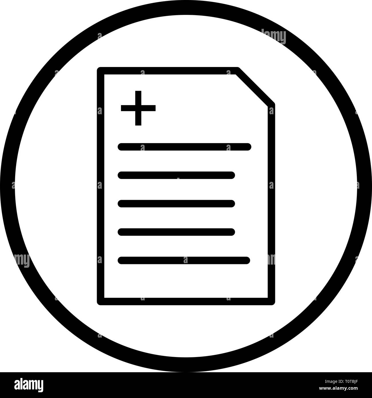 Medical report icon linear Black and White Stock Photos & Images - Alamy