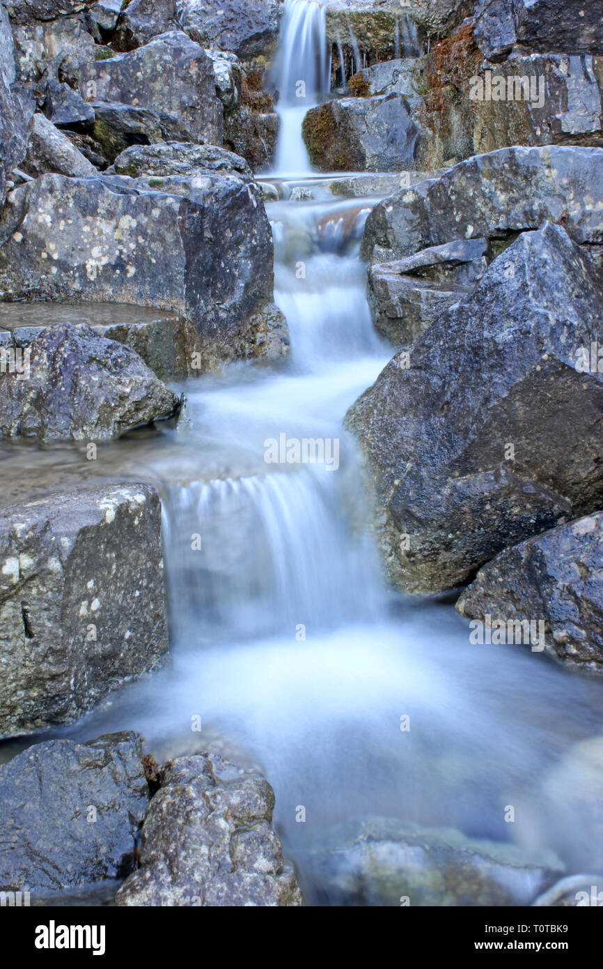 Cascading water over limestone rocks hi-res stock photography and ...