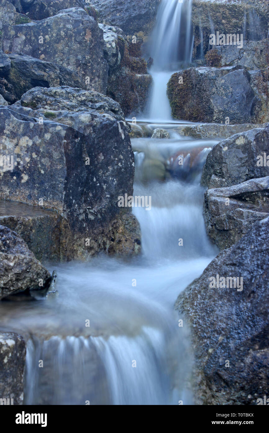 Cascading water over limestone rocks hi-res stock photography and ...