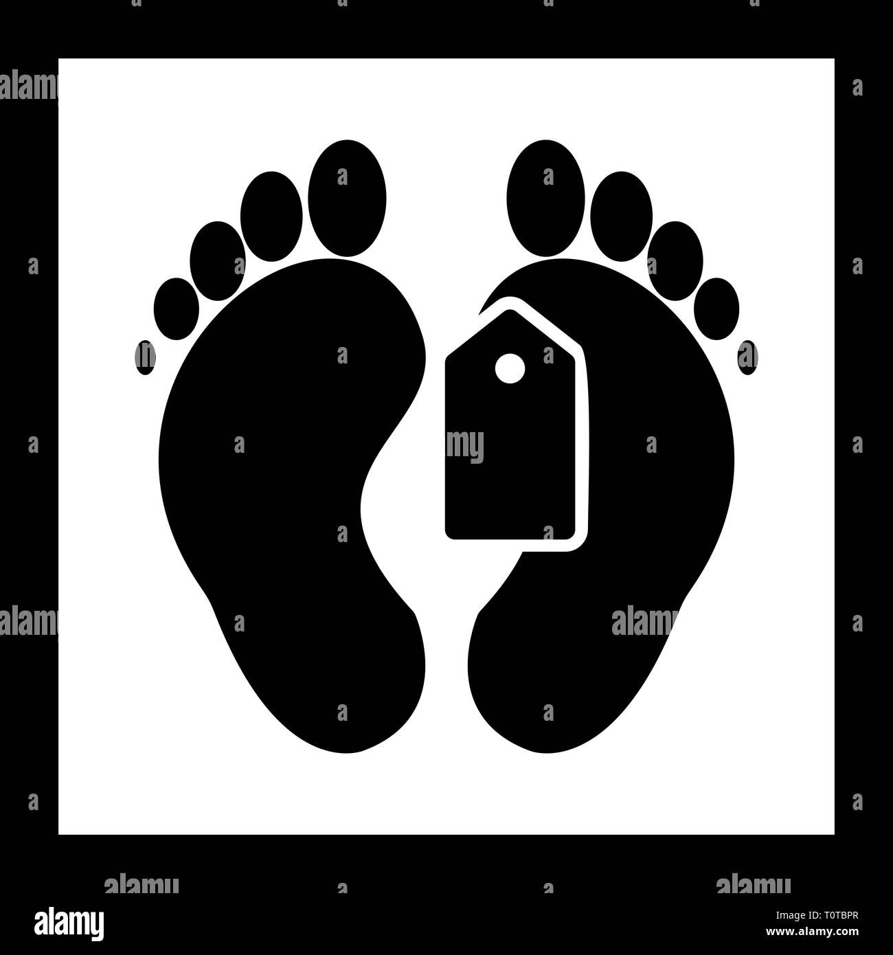 Toe tag icon hi-res stock photography and images - Alamy