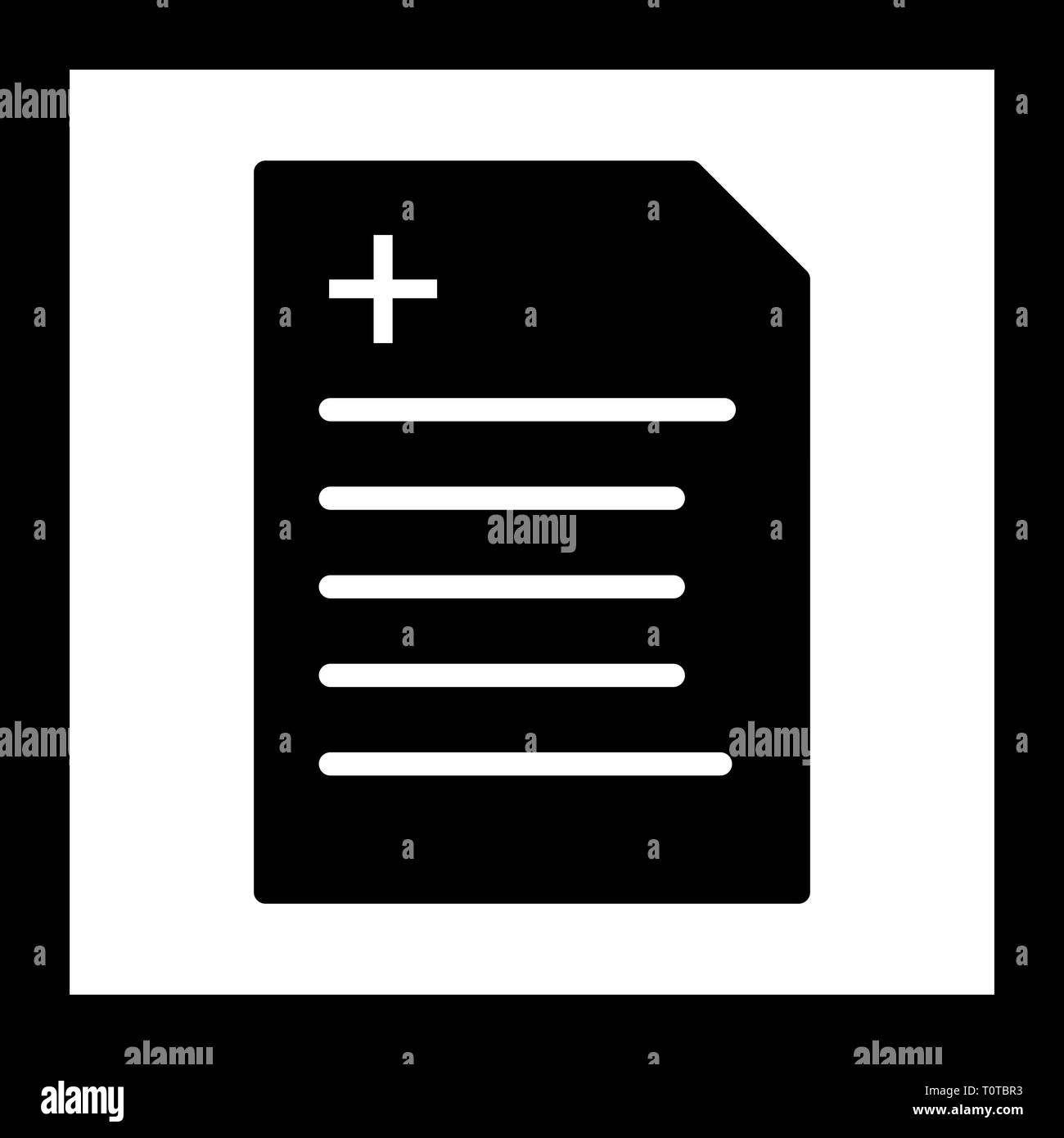 Medical report icon linear Black and White Stock Photos & Images - Alamy